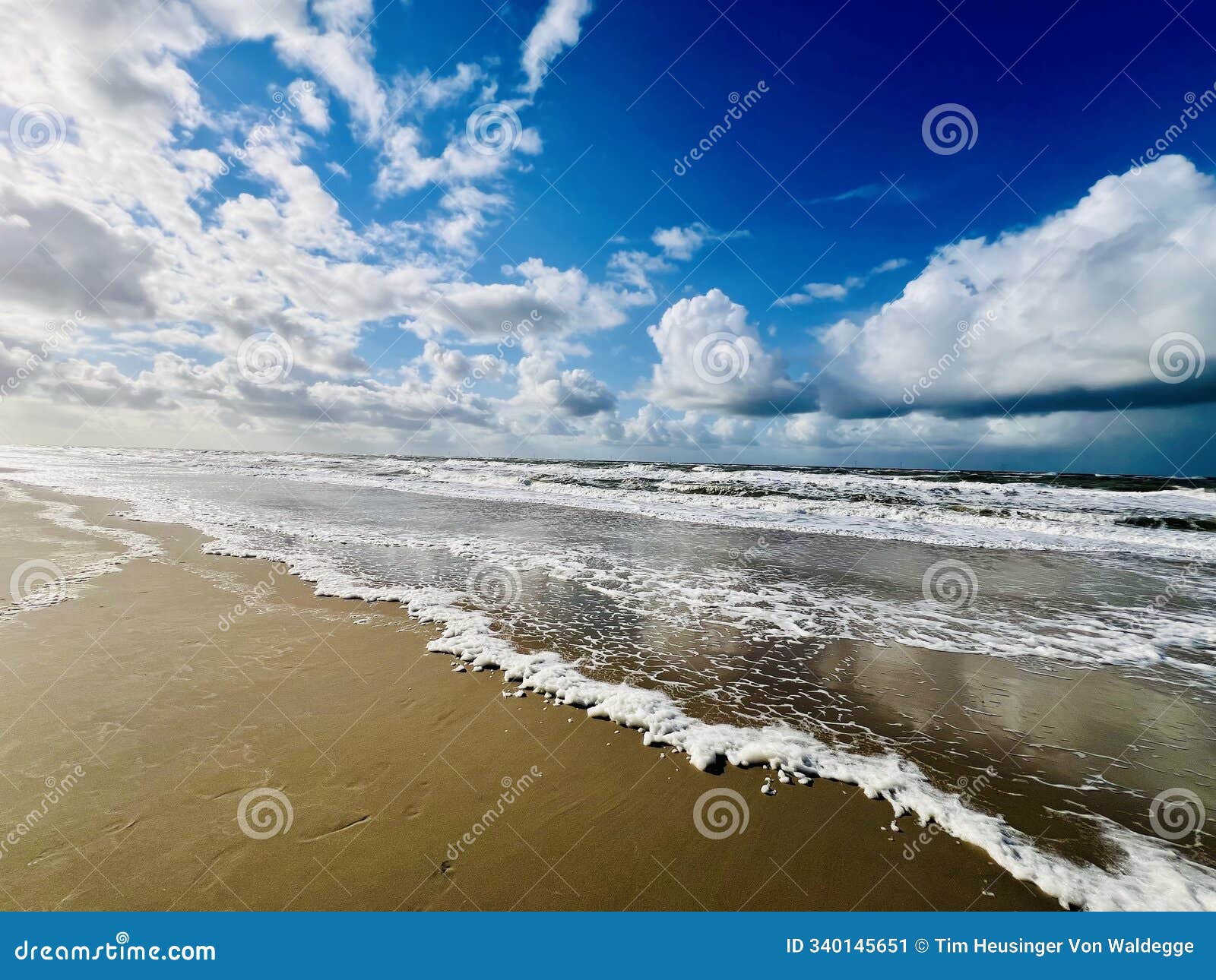 Pristine Stretch of Beach with Soft Waves Stock Image - Image of north ...