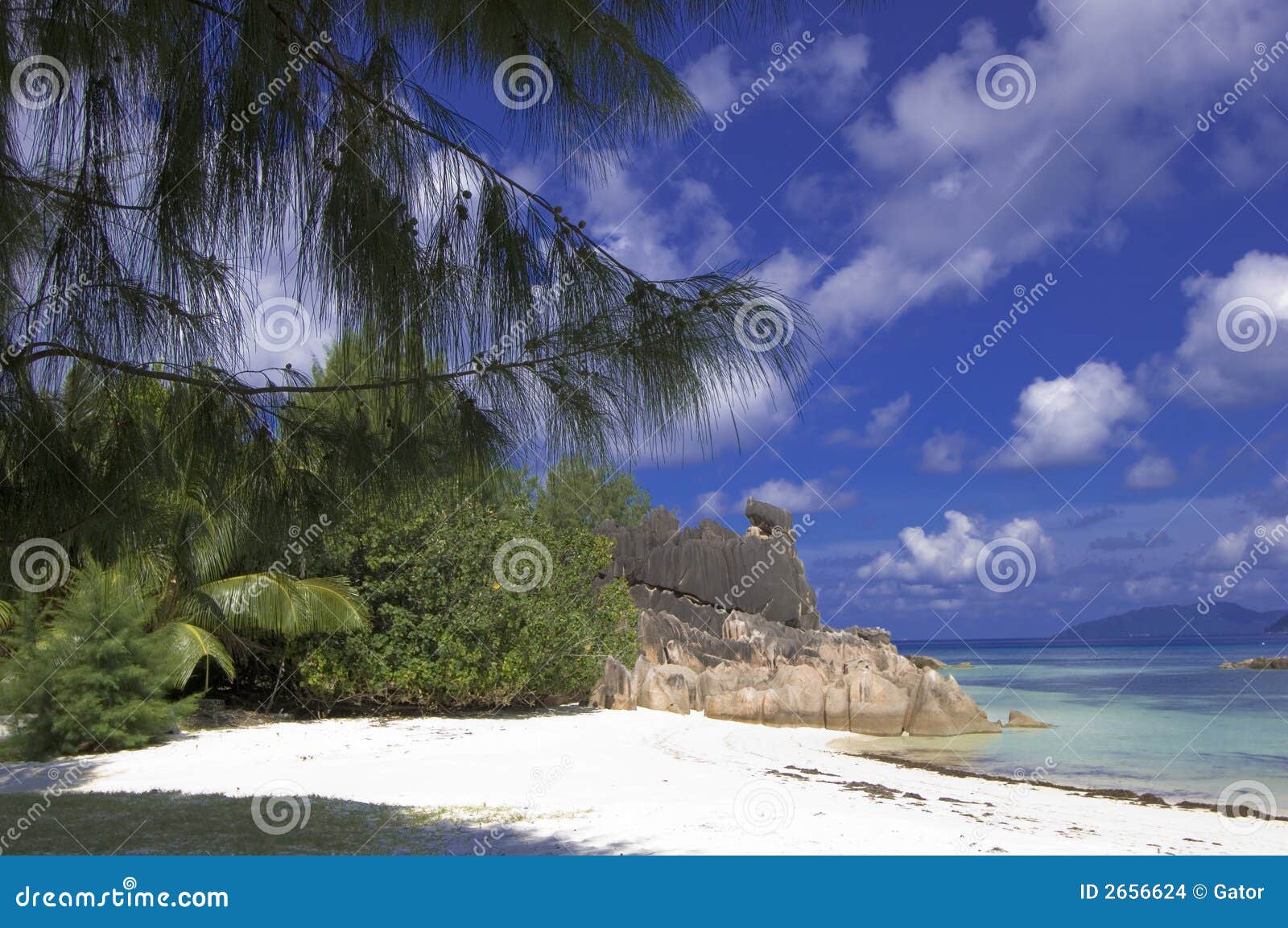 Pristine tropical beach stock photo. Image of rocks, destination - 2656624