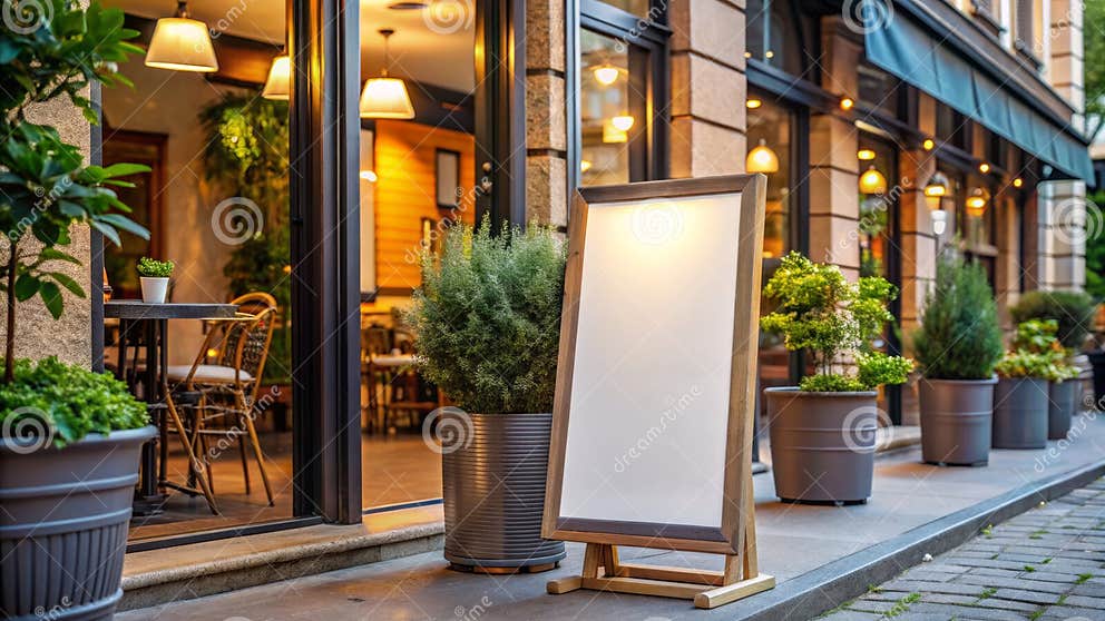 Modern Restaurant Display Board: a Blank Canvas for Menus, Sales, and ...