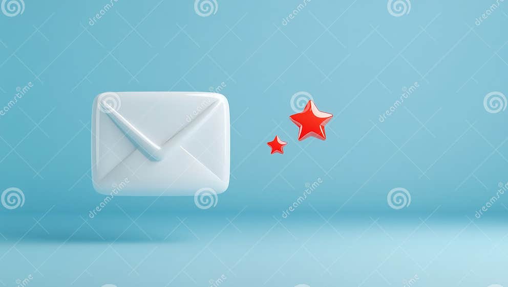 A White Envelope with a Red Check Mark in a Speech Bubble Stock ...