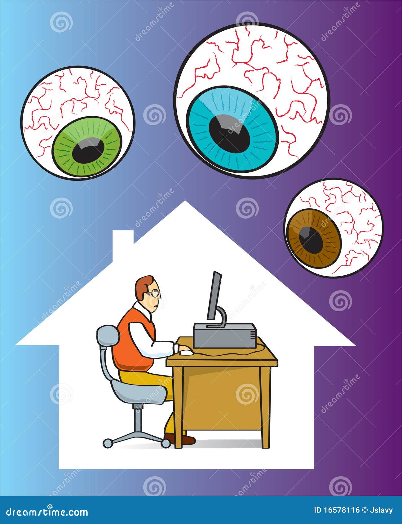 Privacy stock vector. Illustration of identity, unsecure - 16578116