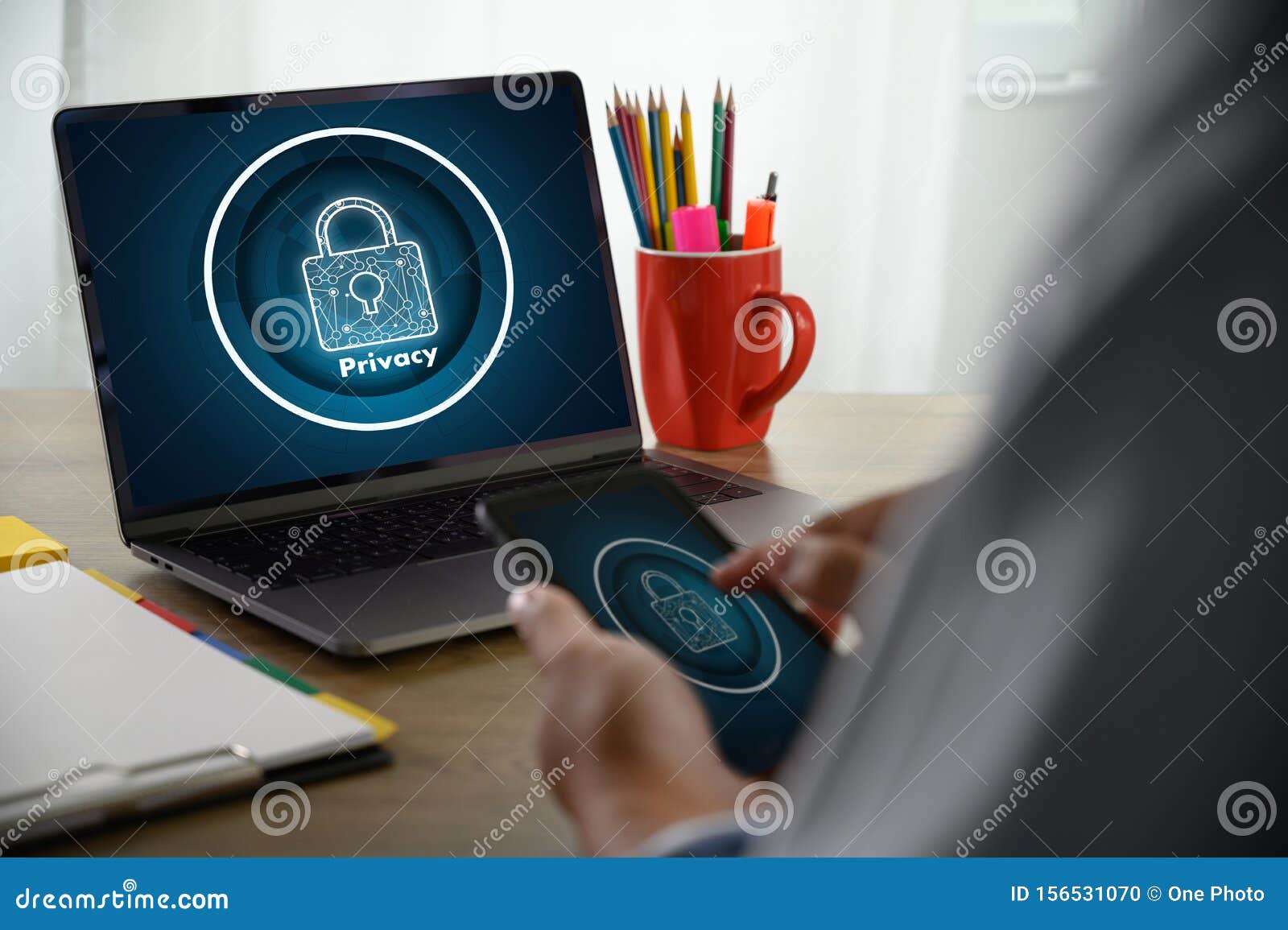 Privacy Access Identification Password Passcode and Privacy Stock Photo ...