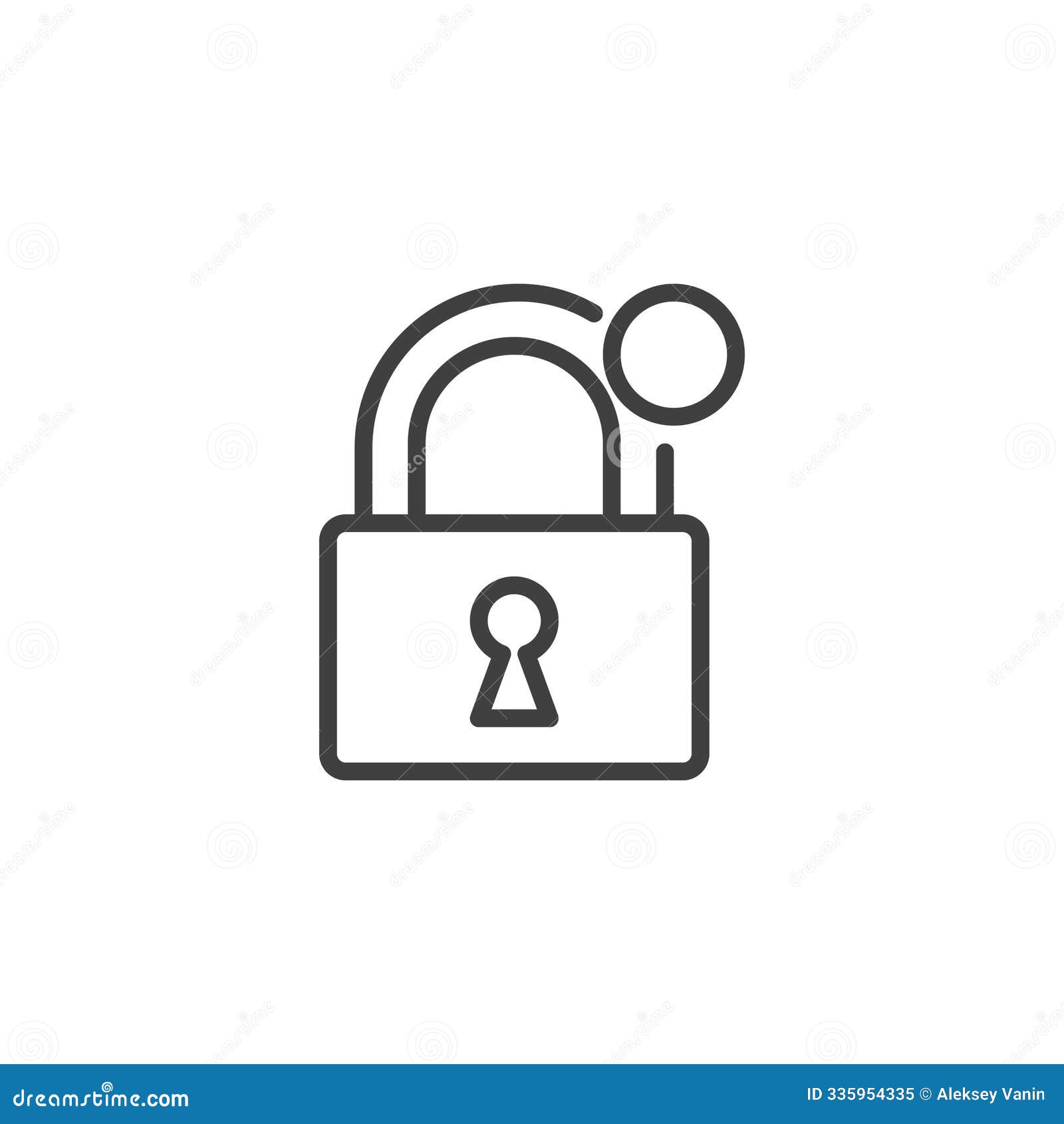 Privacy Alert line icon stock illustration. Illustration of pictogram ...