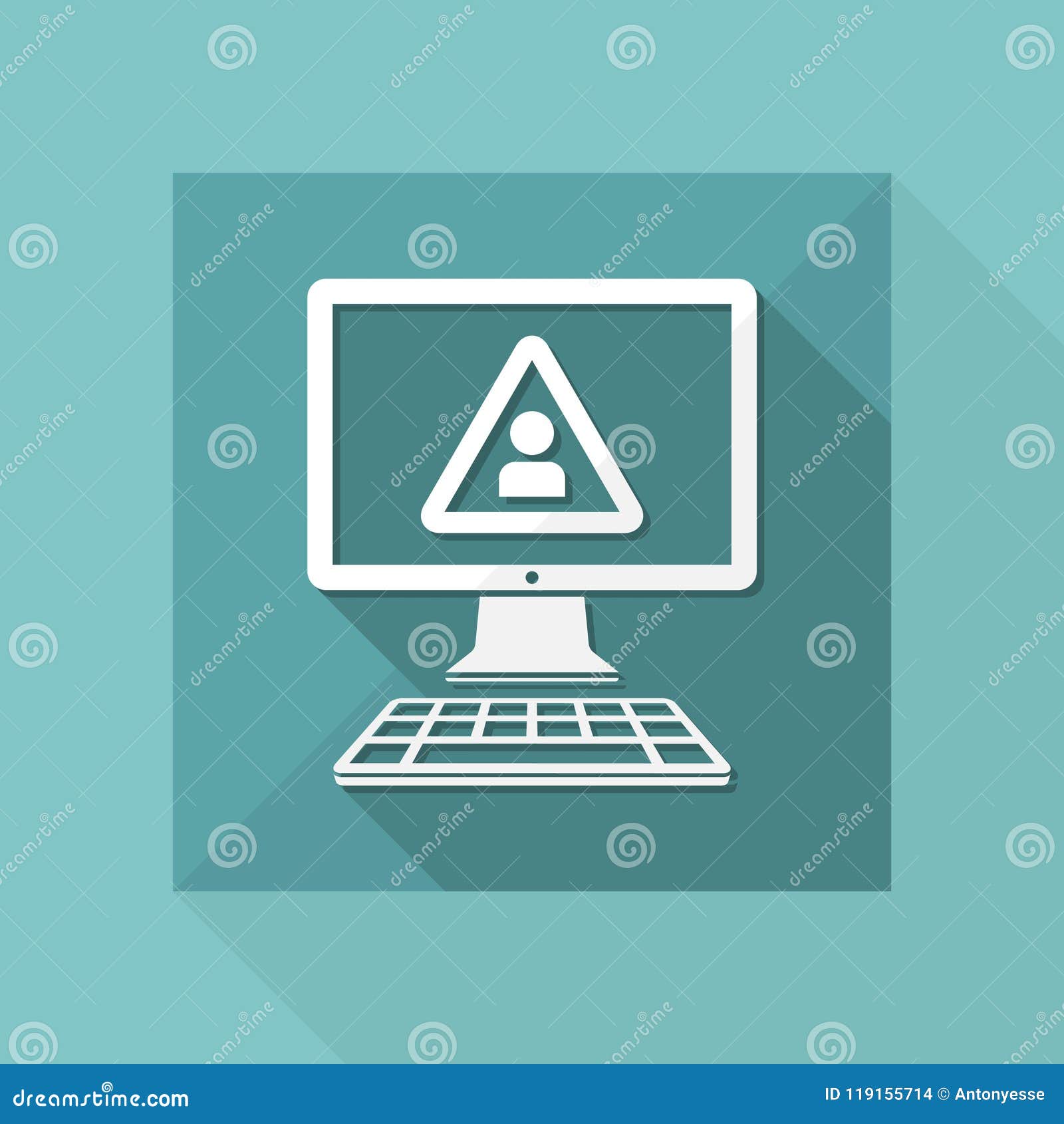 Privacy Alert - Vector Icon for Computer Website or Application Stock ...