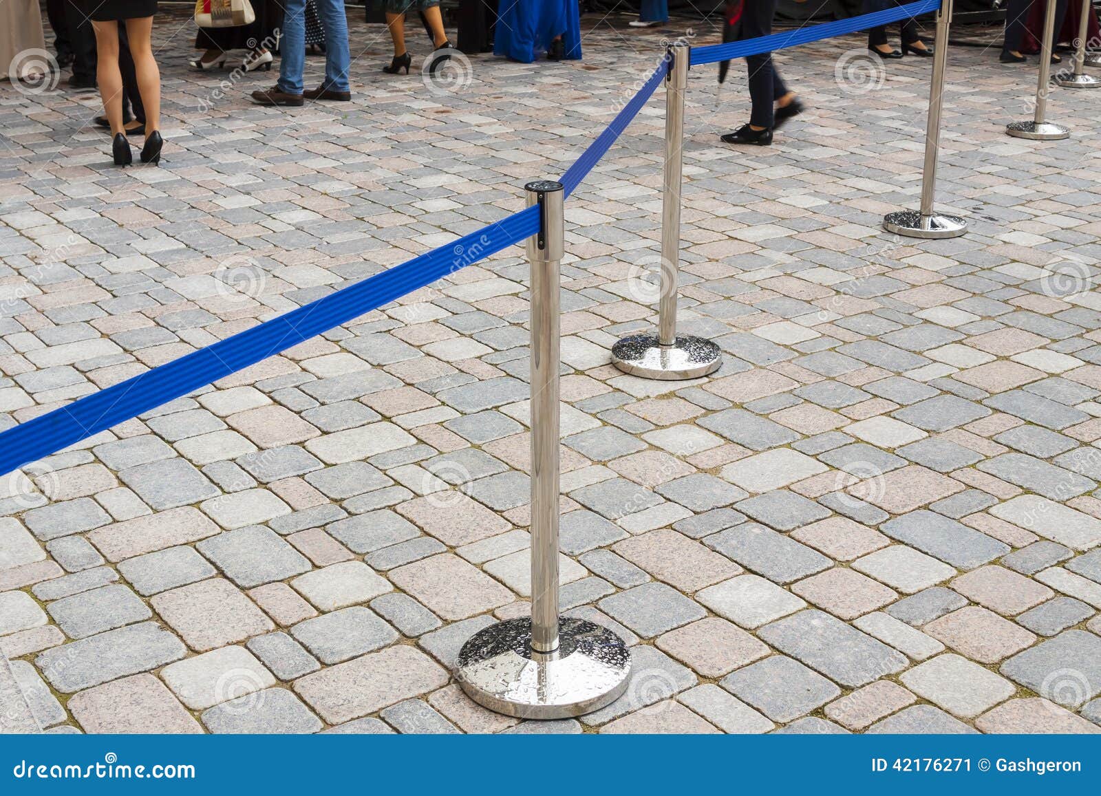 Privacy Barrier, Security at the Event. Stock Image - Image of ...