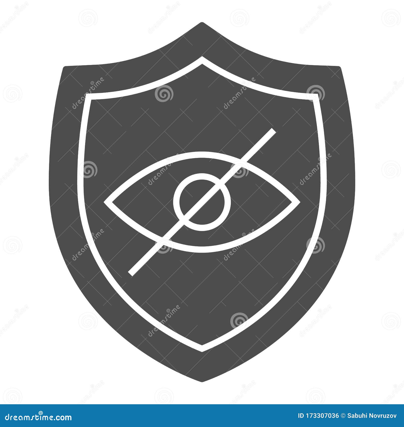 Privacy Browser Emblem Solid Icon. Secure, Protection, Website Symbol ...