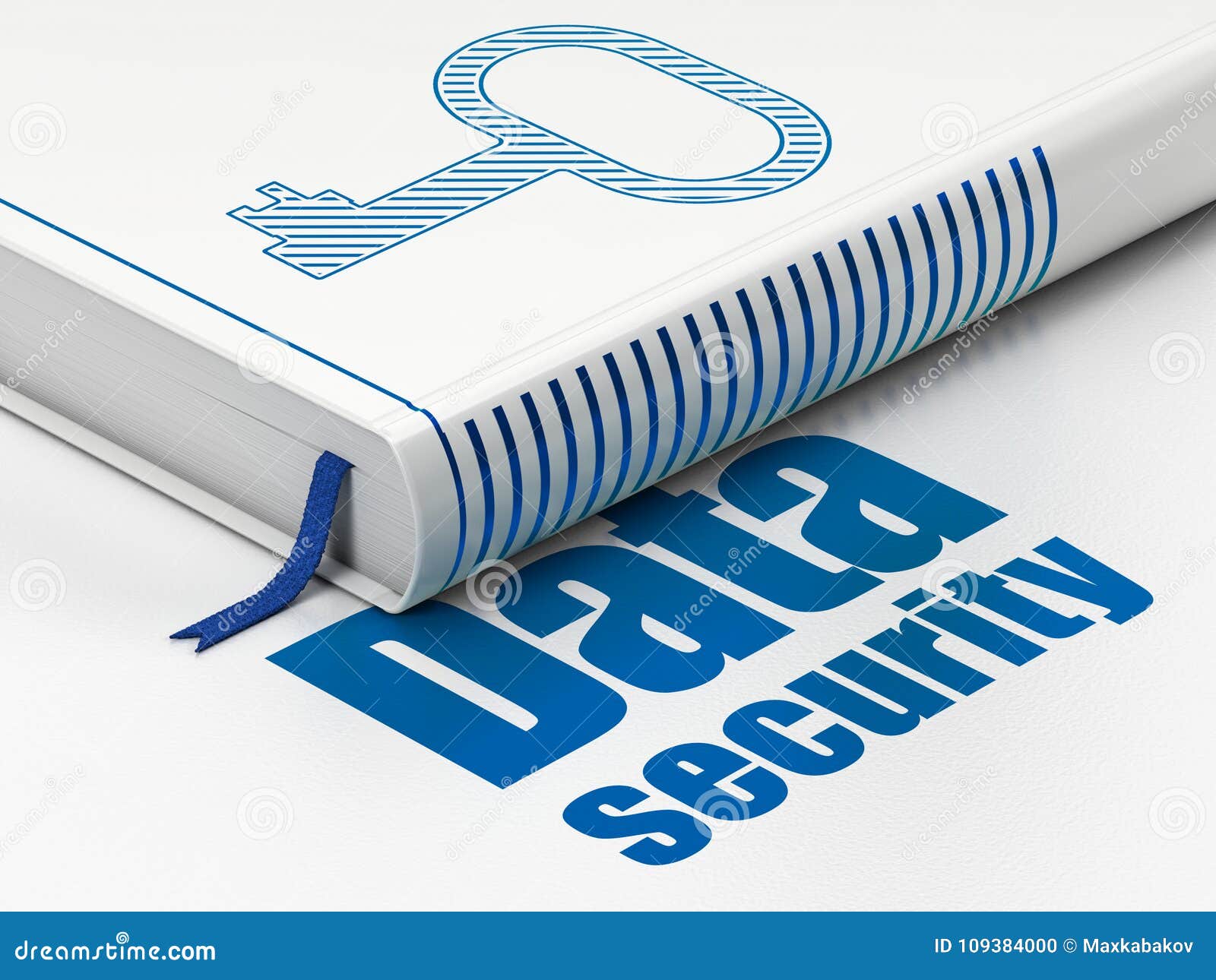 Privacy Concept: Book Key, Data Security on White Background Stock ...