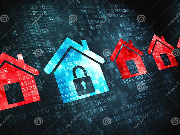 Privacy Concept: on Digital Background Stock Illustration ...