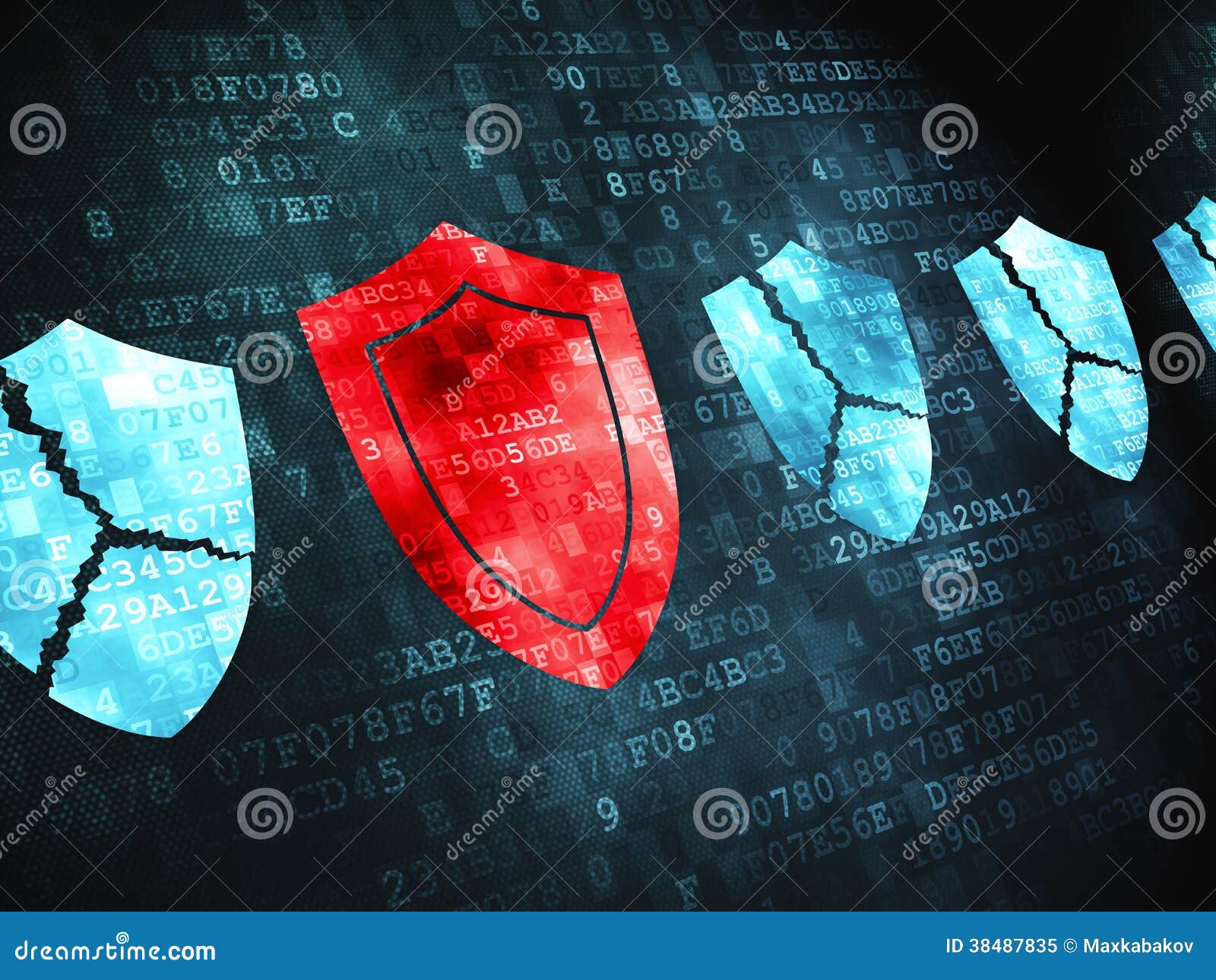 Privacy Concept: on Digital Background Stock Illustration ...