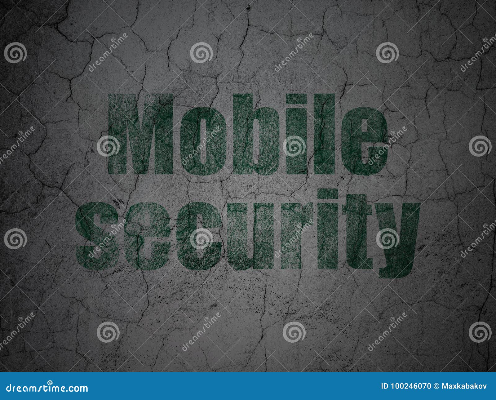 Privacy Concept: Mobile Security on Grunge Wall Background Stock Photo ...