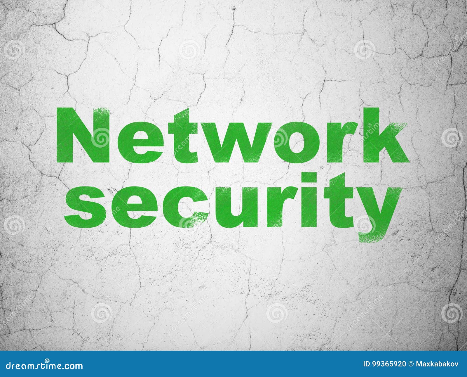 Privacy Concept: Network Security on Wall Background Stock Illustration ...