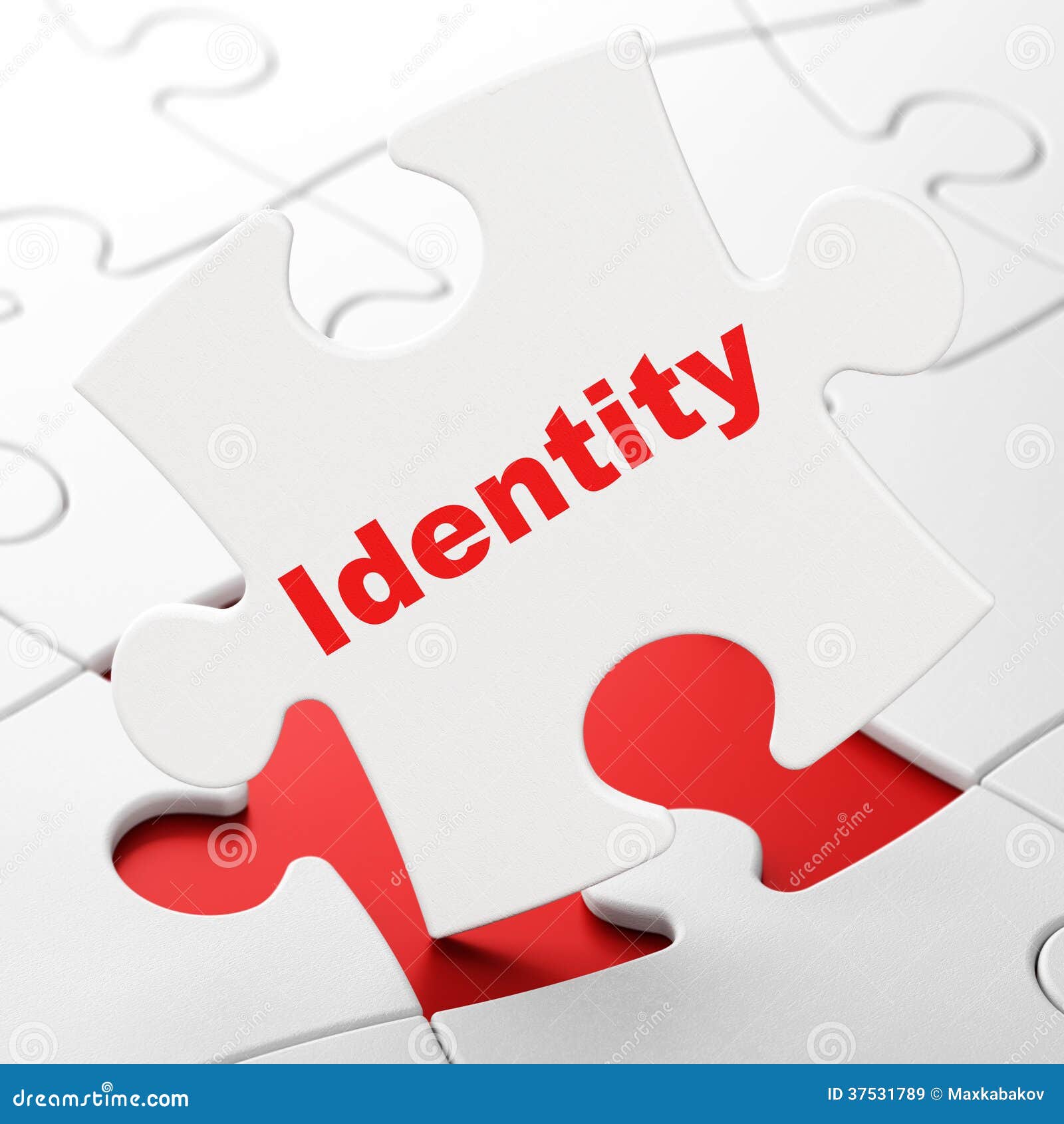 Privacy Concept: Identity on Puzzle Background Stock Illustration ...