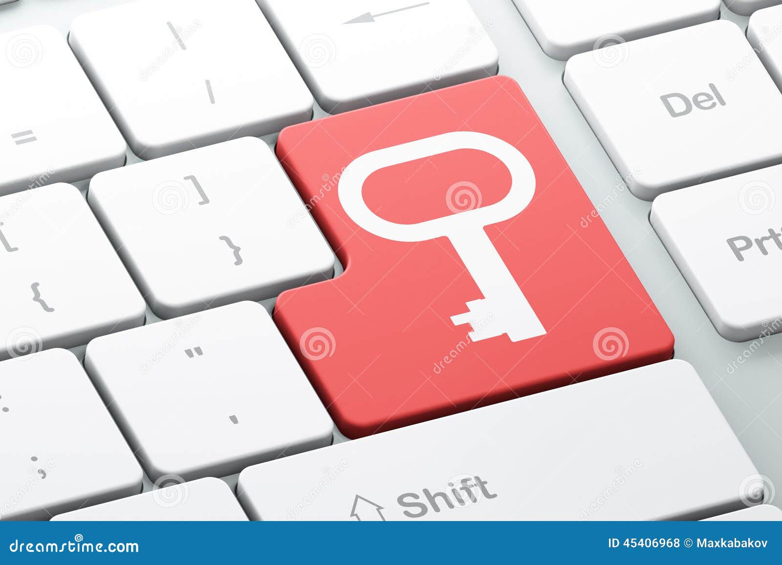 Privacy Concept: Key on Computer Keyboard Background Stock Illustration ...
