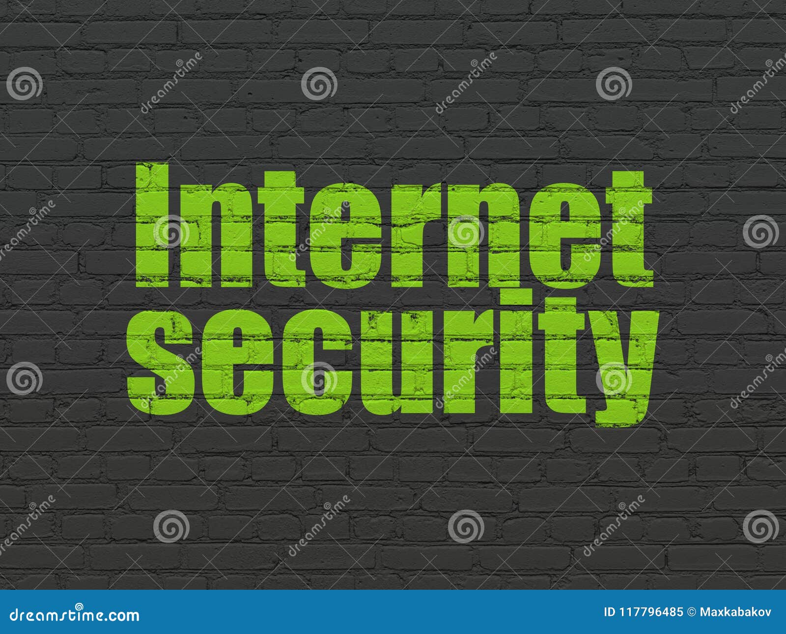 Privacy Concept: Internet Security on Wall Background Stock ...