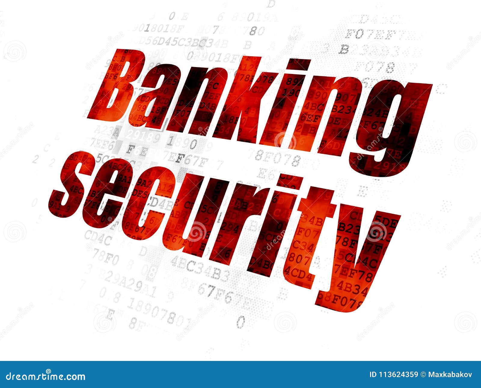 Privacy Concept: Banking Security on Digital Background Stock ...