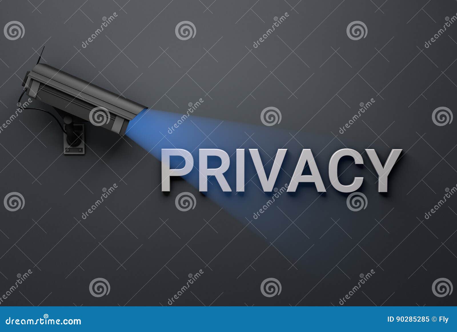 Privacy Concept with Surveillance Camera Stock Illustration ...