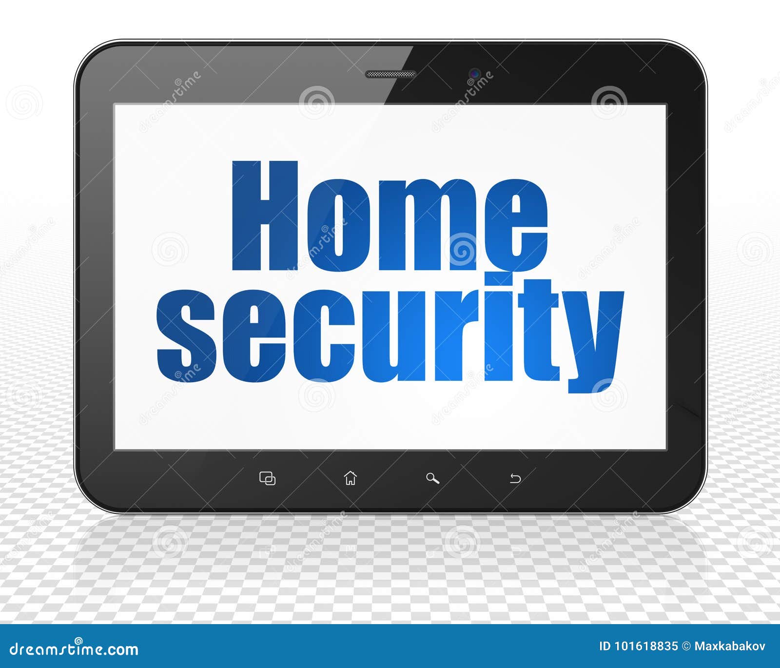 Privacy Concept: Tablet Pc Computer with Home Security on Display Stock ...
