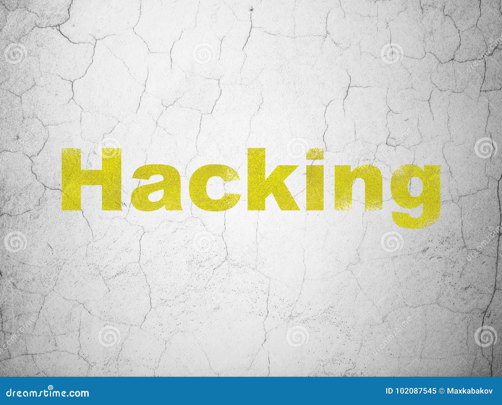 Privacy Concept: Hacking on Wall Background Stock Illustration ...