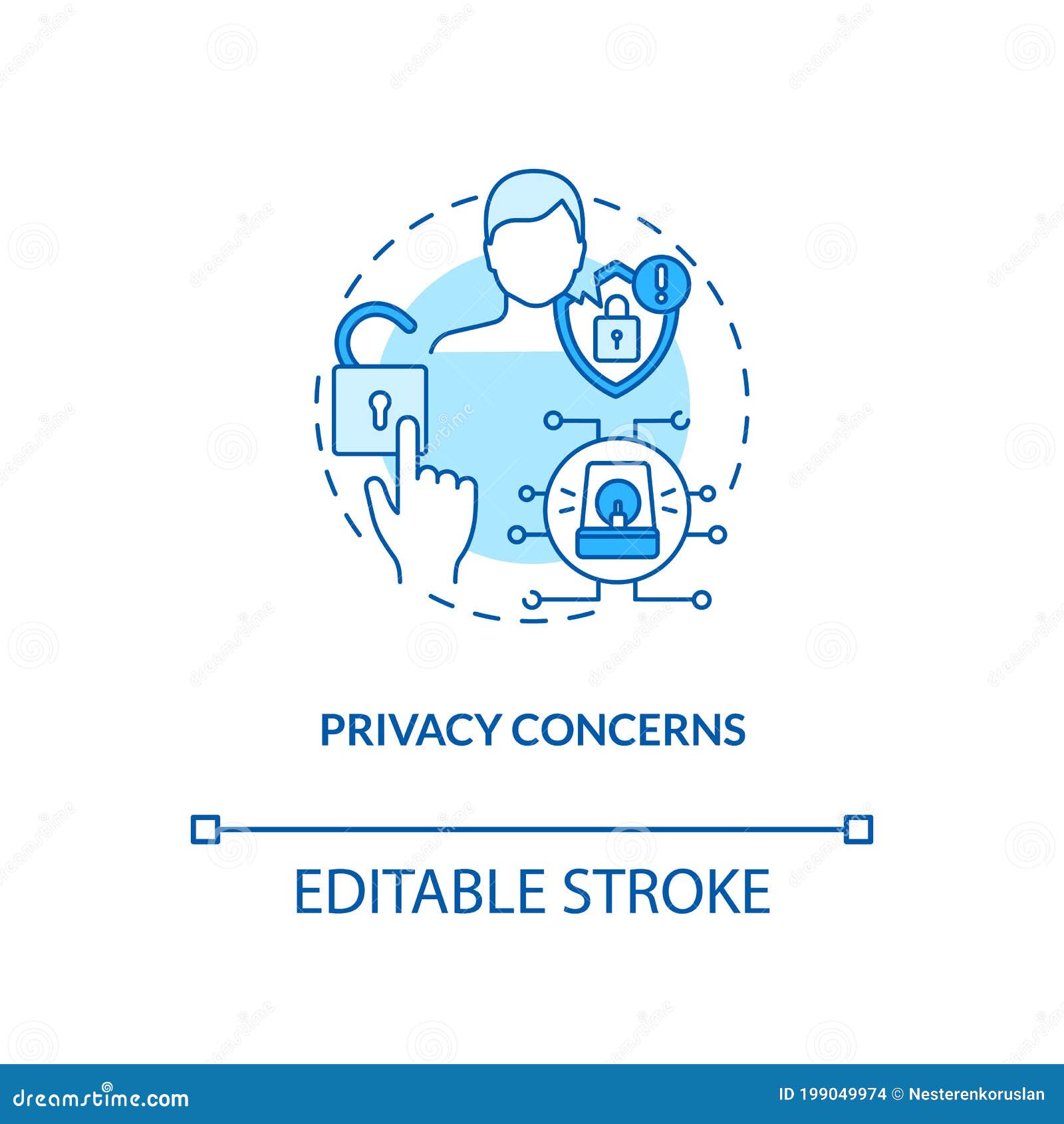 Privacy Concerns Concept Icon Stock Vector - Illustration of illness ... Privacy Concerns Concept Icon Stock Vector - Illustration of illness ...