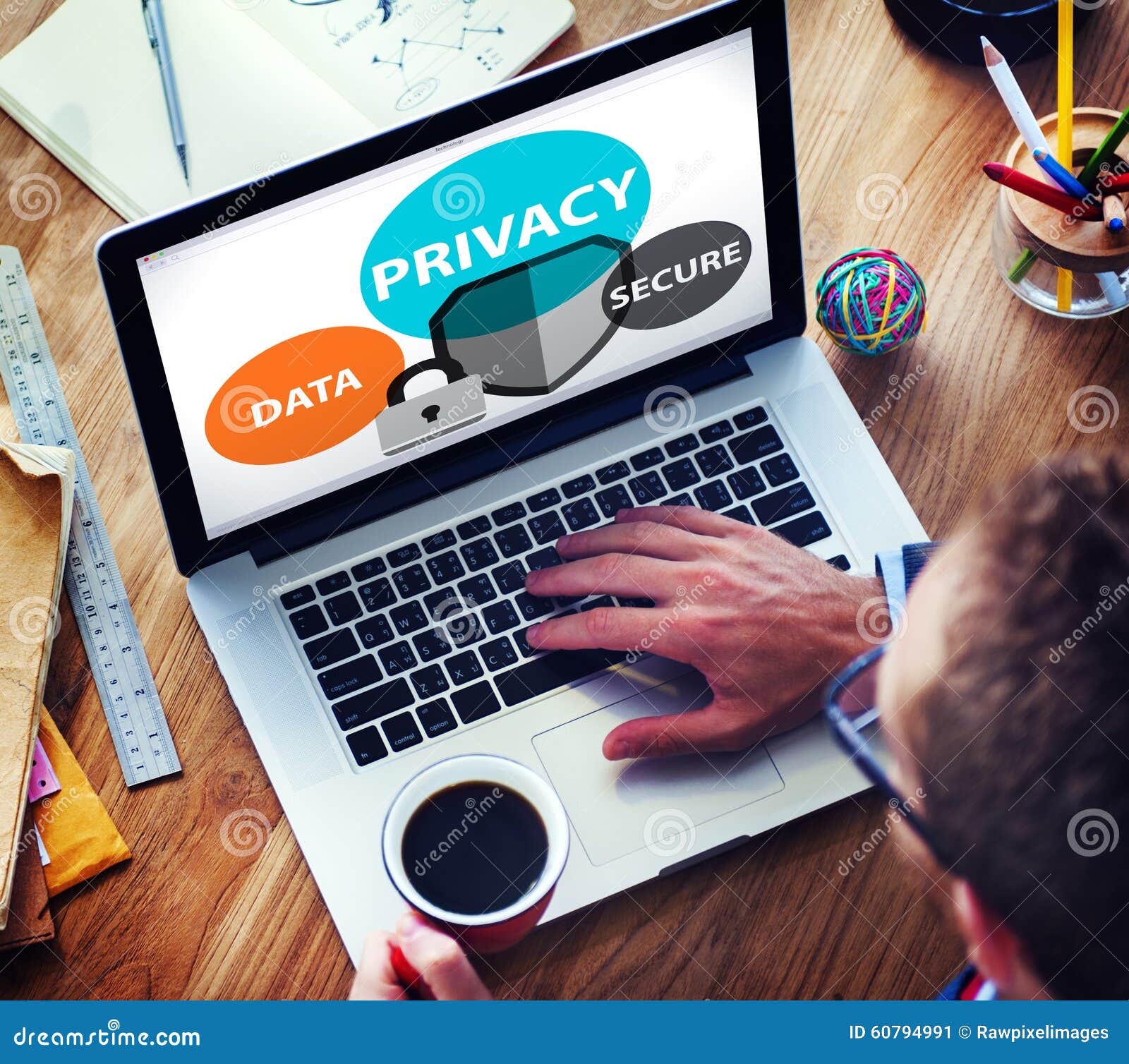 Privacy Data Secure Protection Safety Concept Stock Image - Image of ...
