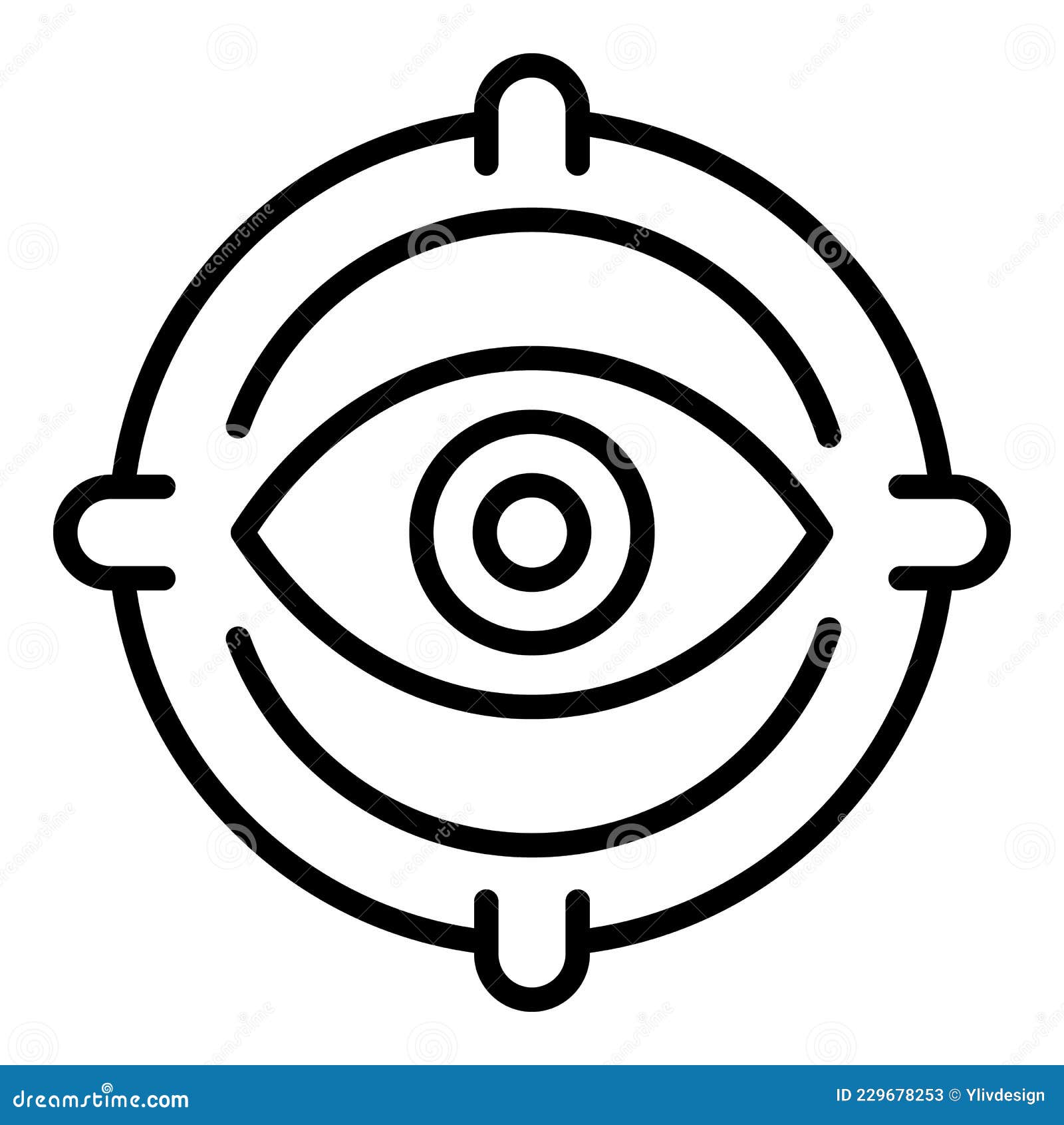 Privacy Eye Icon Outline Vector. Identity Protect Stock Vector ...
