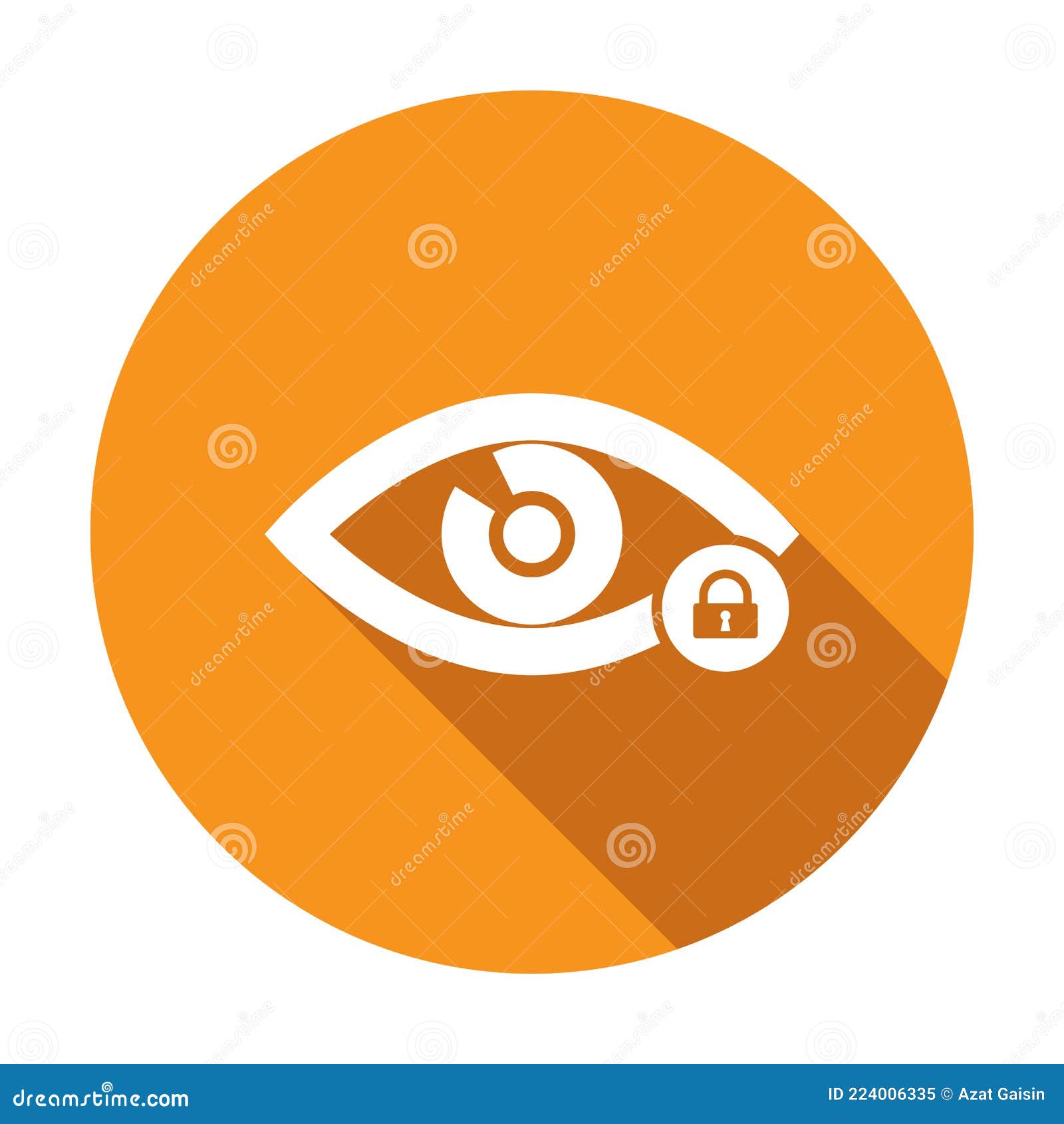 Privacy Eye Icon. Eye Icon with Padlock Sign. Eye Icon and Security ...