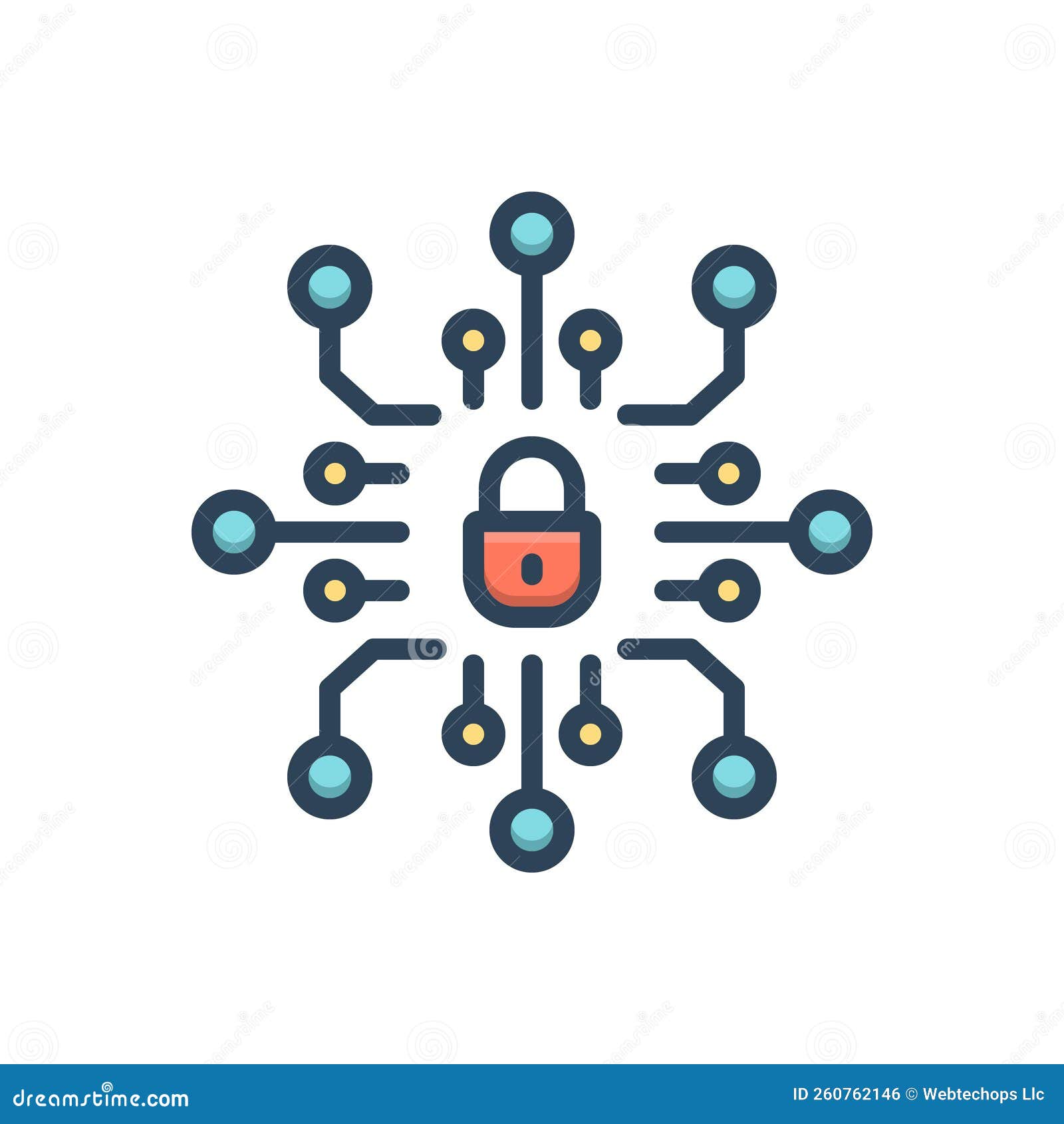 Color Illustration Icon for Privacy, Secure and Network Stock ...
