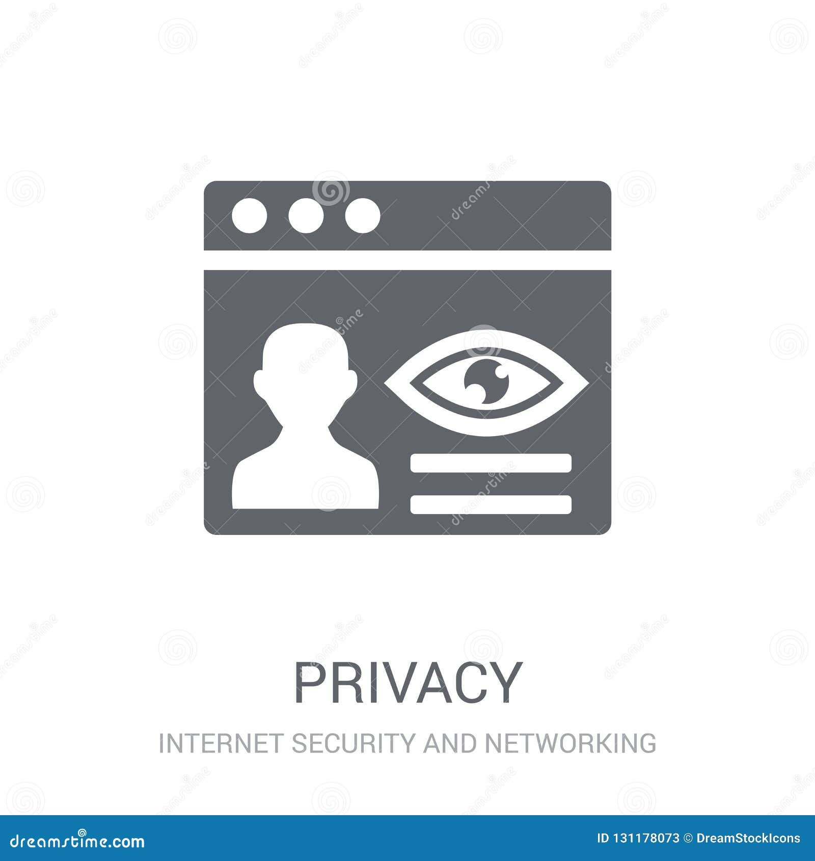 Privacy Icon. Trendy Privacy Logo Concept on White Background Fr Stock ...