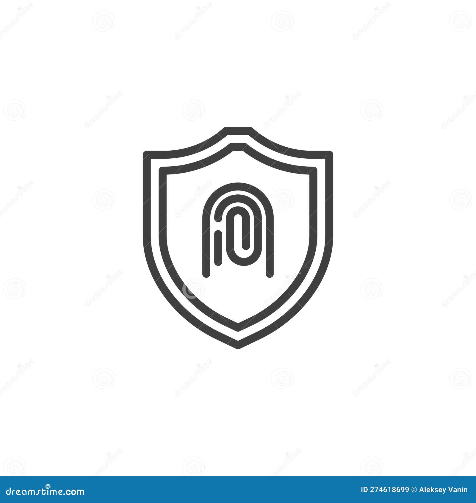 Privacy identity line icon stock vector. Illustration of safety - 274618699