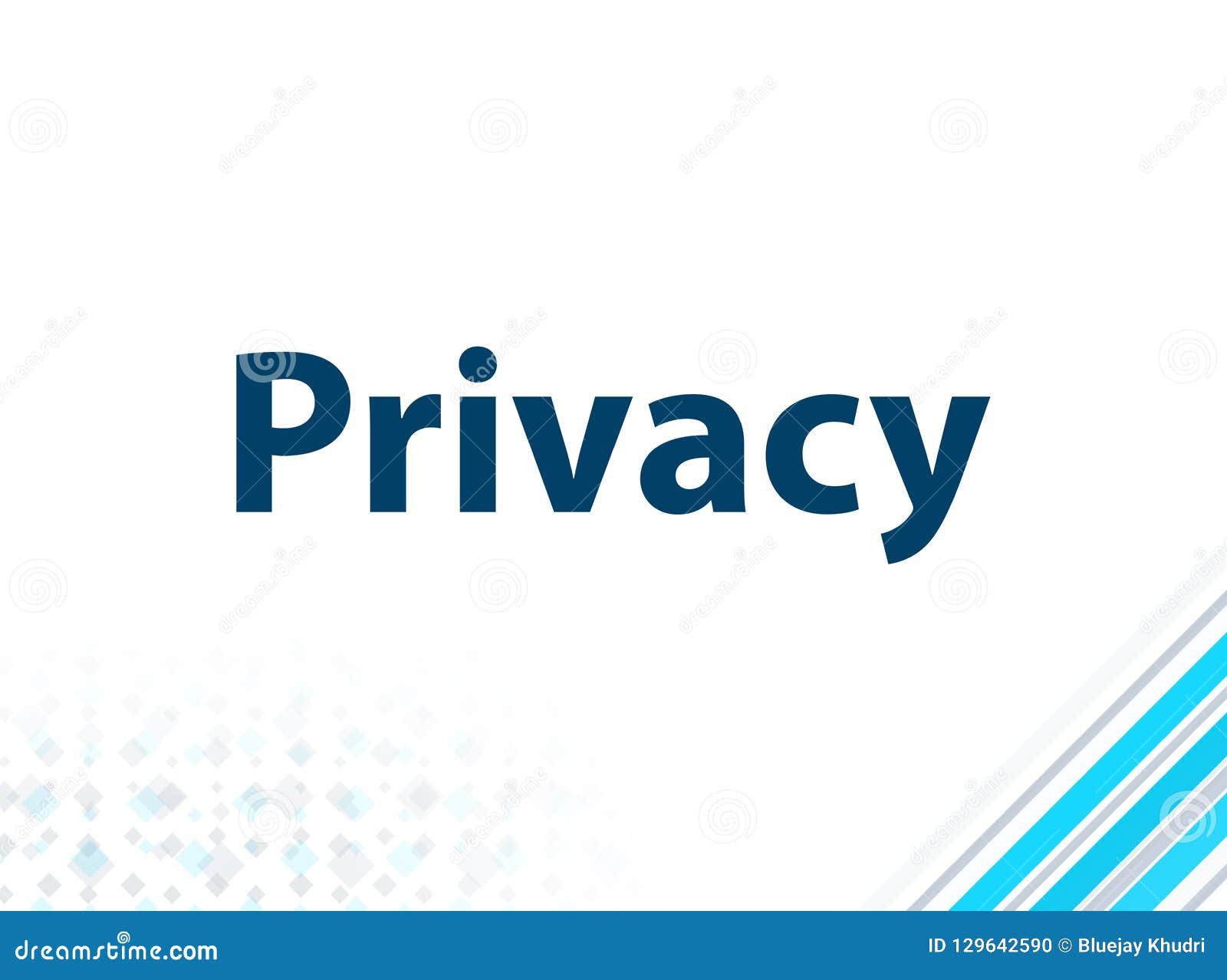 Privacy Modern Flat Design Blue Abstract Background Stock Illustration ...