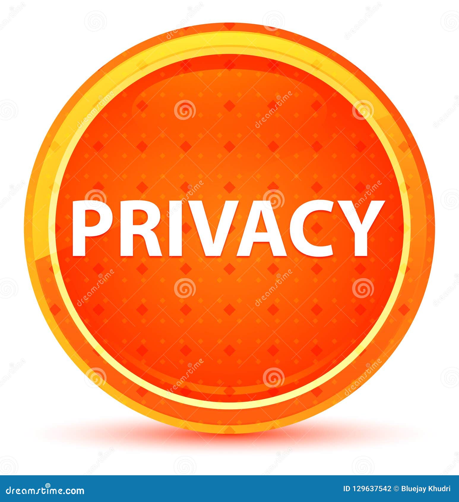 Privacy Natural Orange Round Button Stock Illustration - Illustration ...