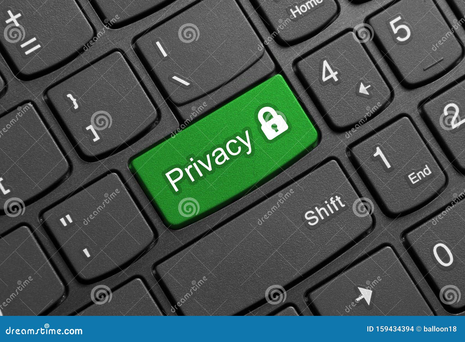 Privacy key on keyboard stock photo. Image of firewall - 159434394