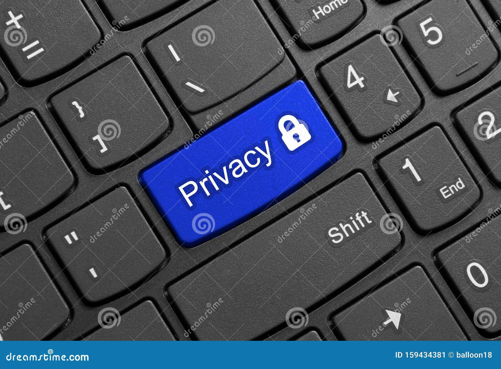Privacy key on keyboard stock image. Image of graphic - 159434381