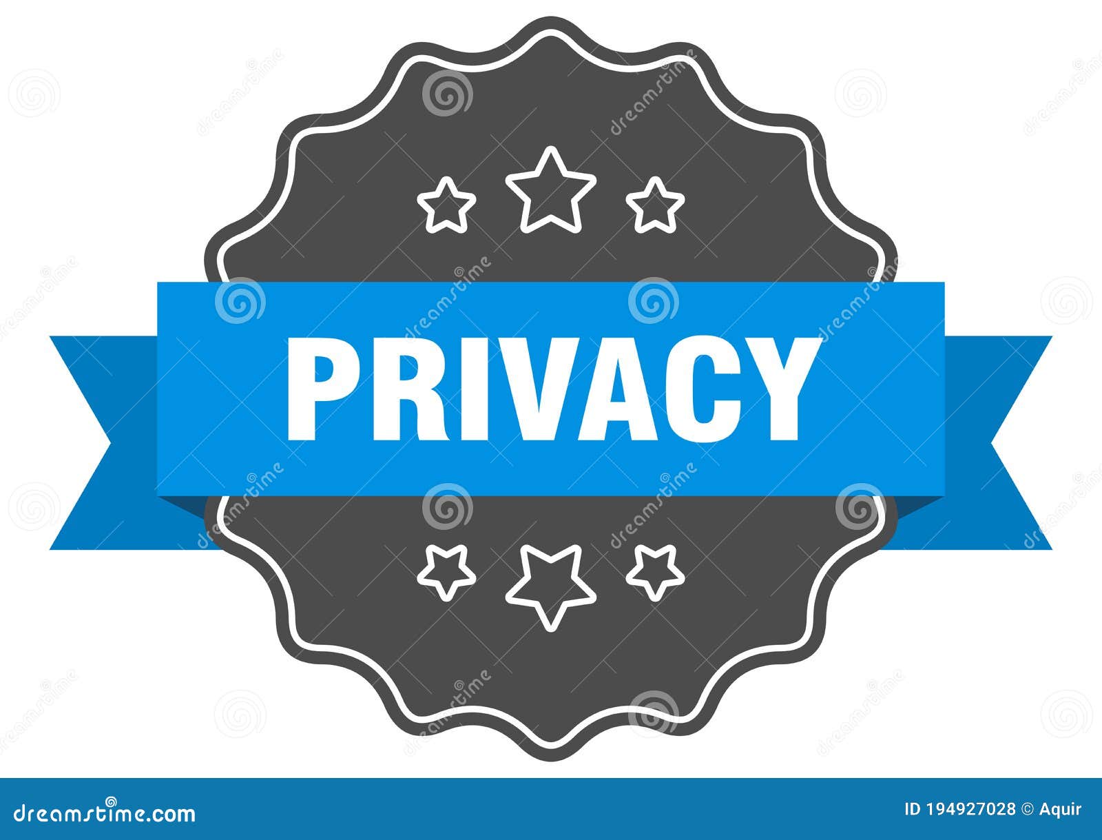 Privacy label stock vector. Illustration of sign, vector - 194927028