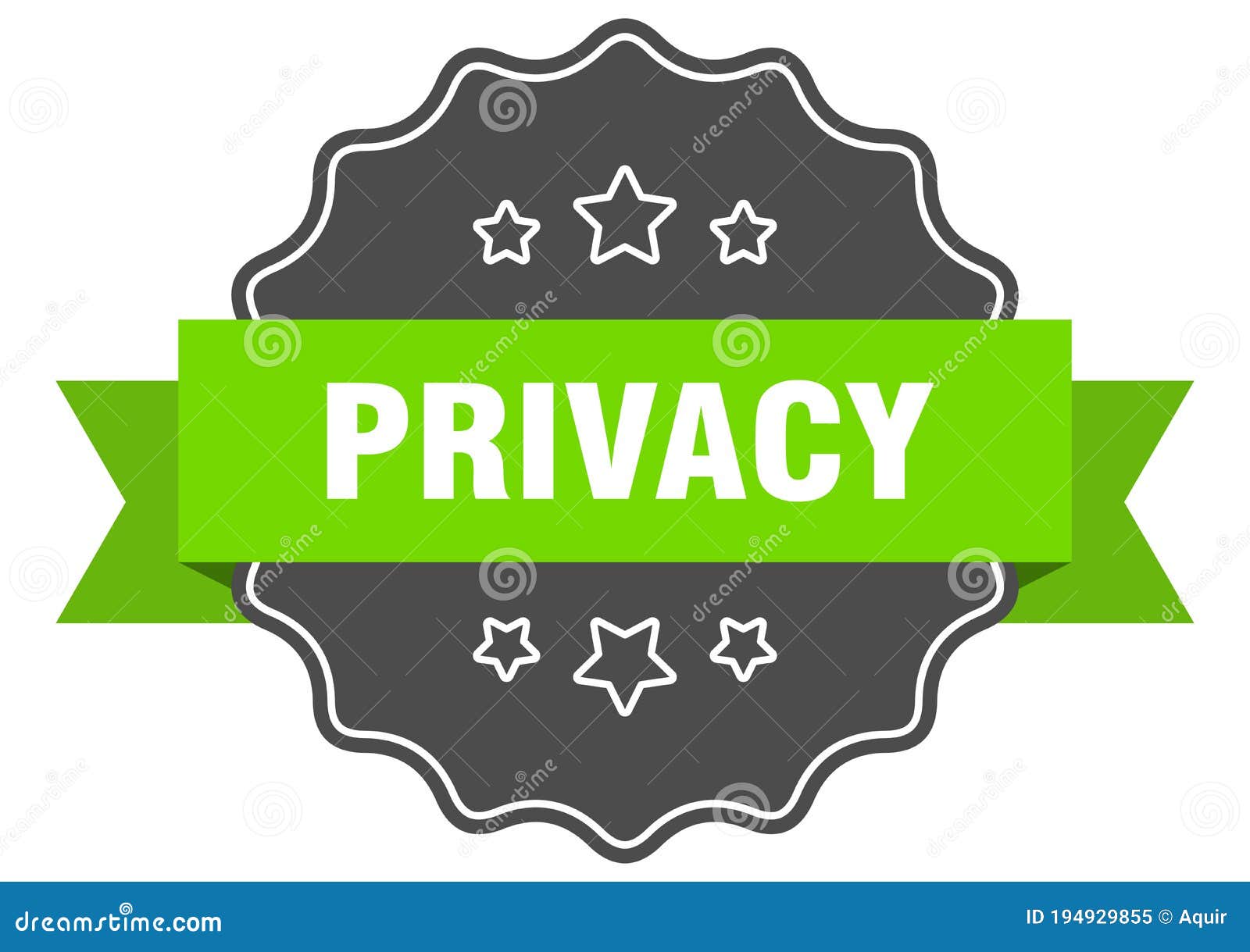 Privacy label stock vector. Illustration of circle, template - 194929855