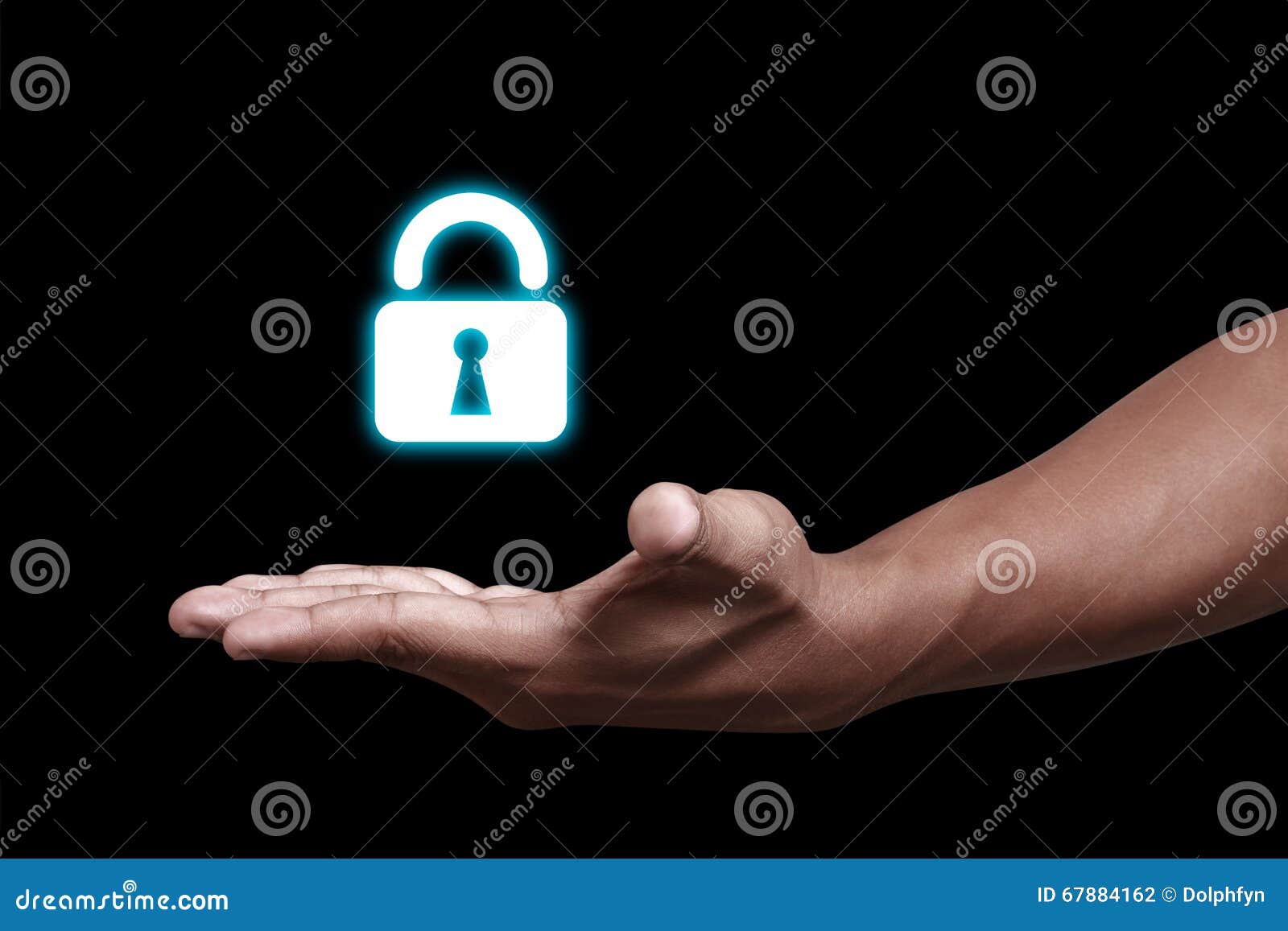 Privacy lock on hand stock photo. Image of padlock, hack - 67884162