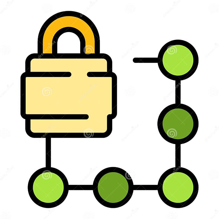 Privacy Lock Icon Vector Flat Stock Vector - Illustration of padlock ...