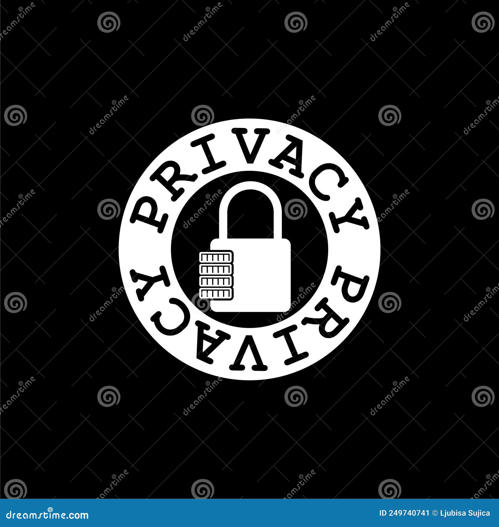 Privacy Logo In Large Modern Data Center With Multiple Rows Of Network ...