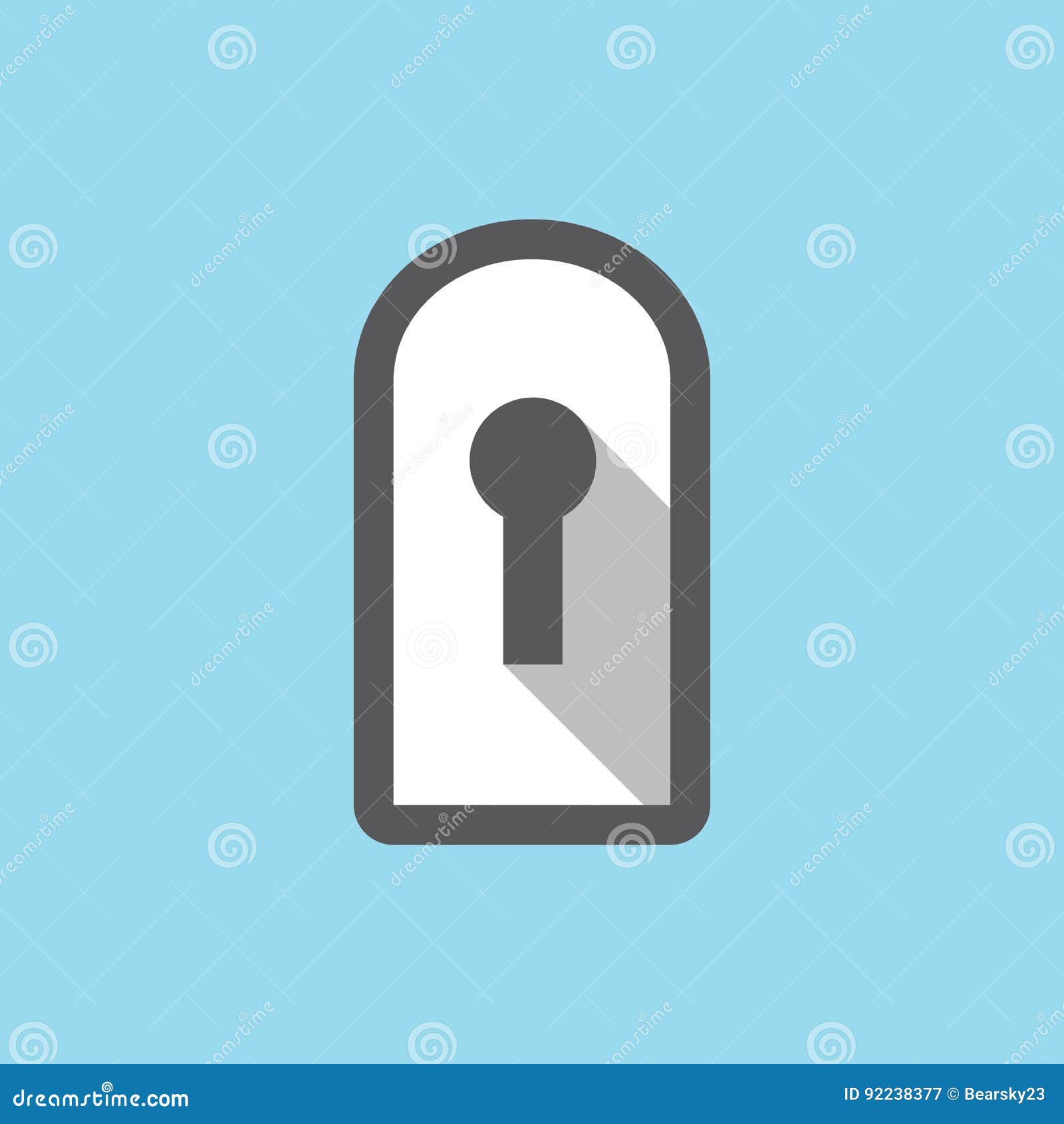 Privacy Mode Icon with Security Feature and Keyhole Stock Vector ...