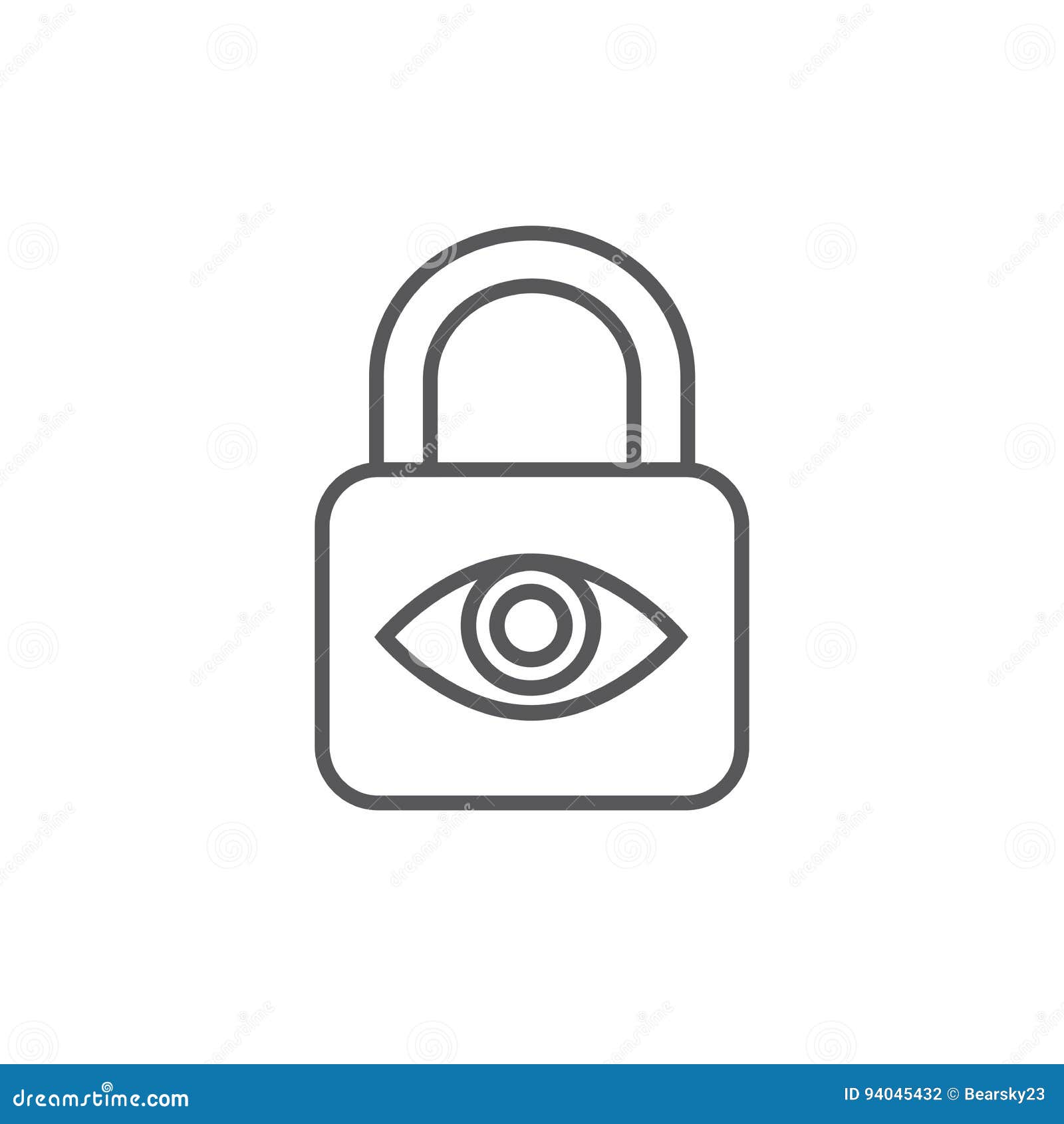 Privacy Mode Icon with Security Feature - Lock Stock Vector ...