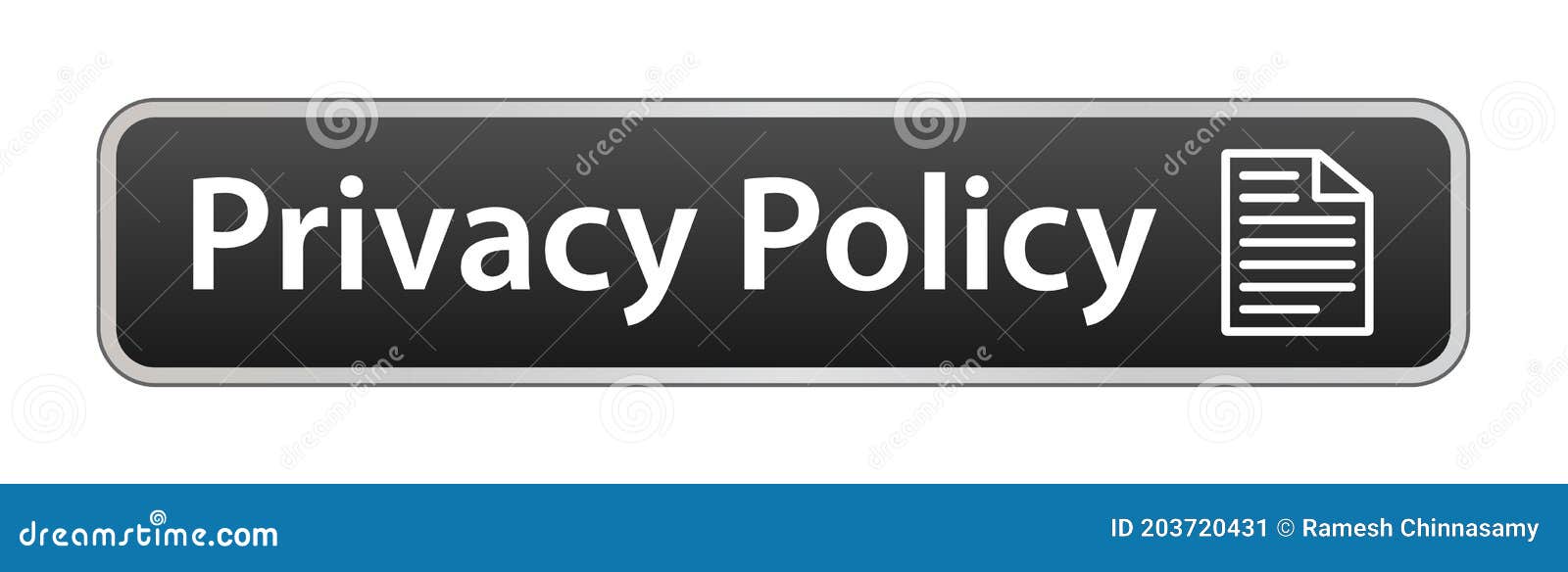 Privacy policy button stock vector. Illustration of contract - 203720431