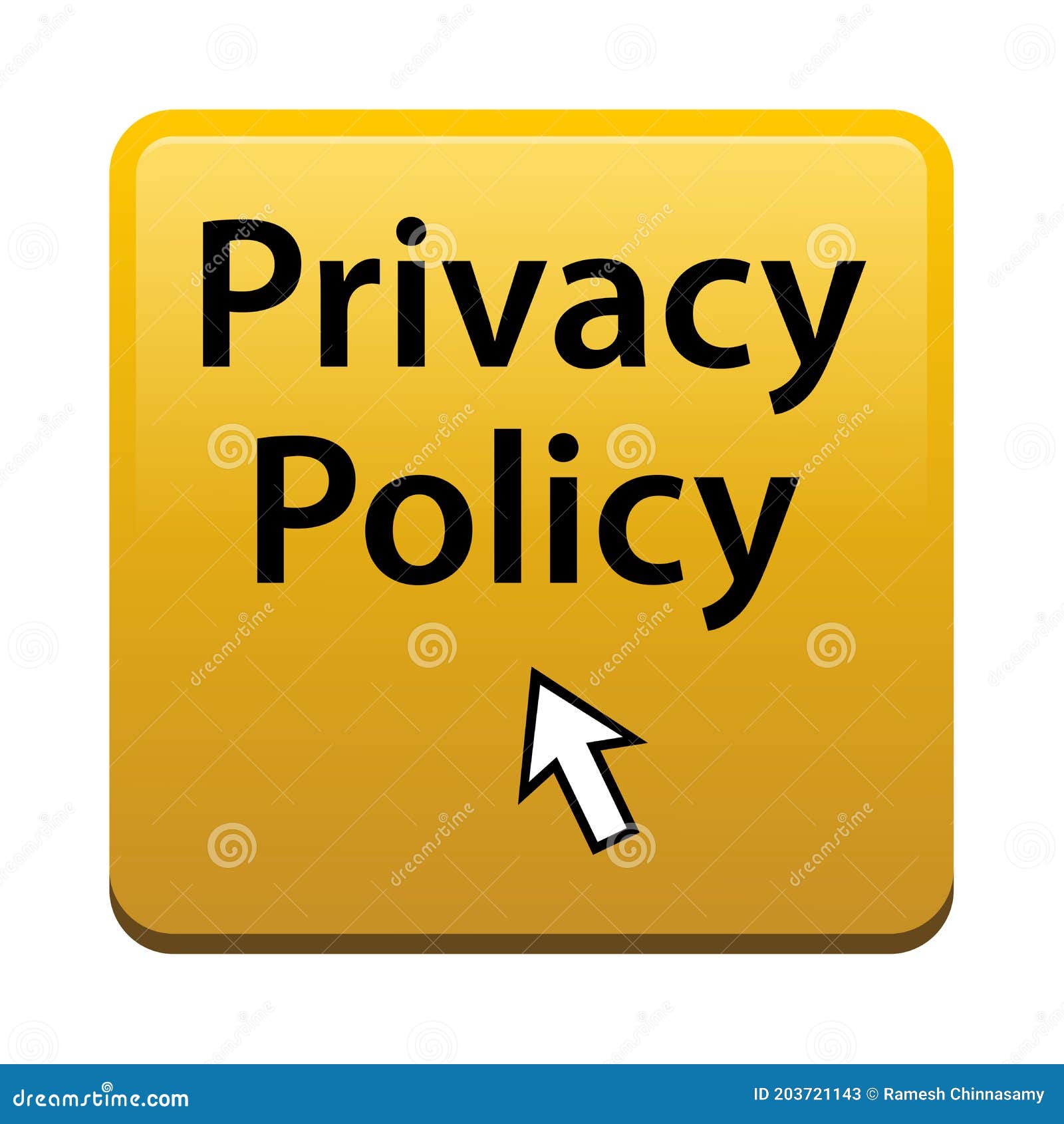 Privacy policy button stock vector. Illustration of document - 203721143