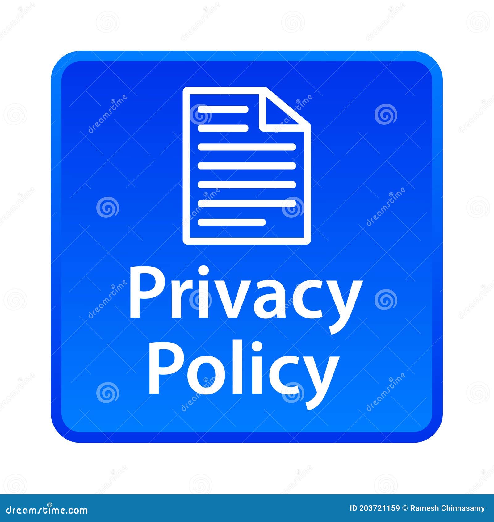 Privacy policy button stock vector. Illustration of buttons - 203721159