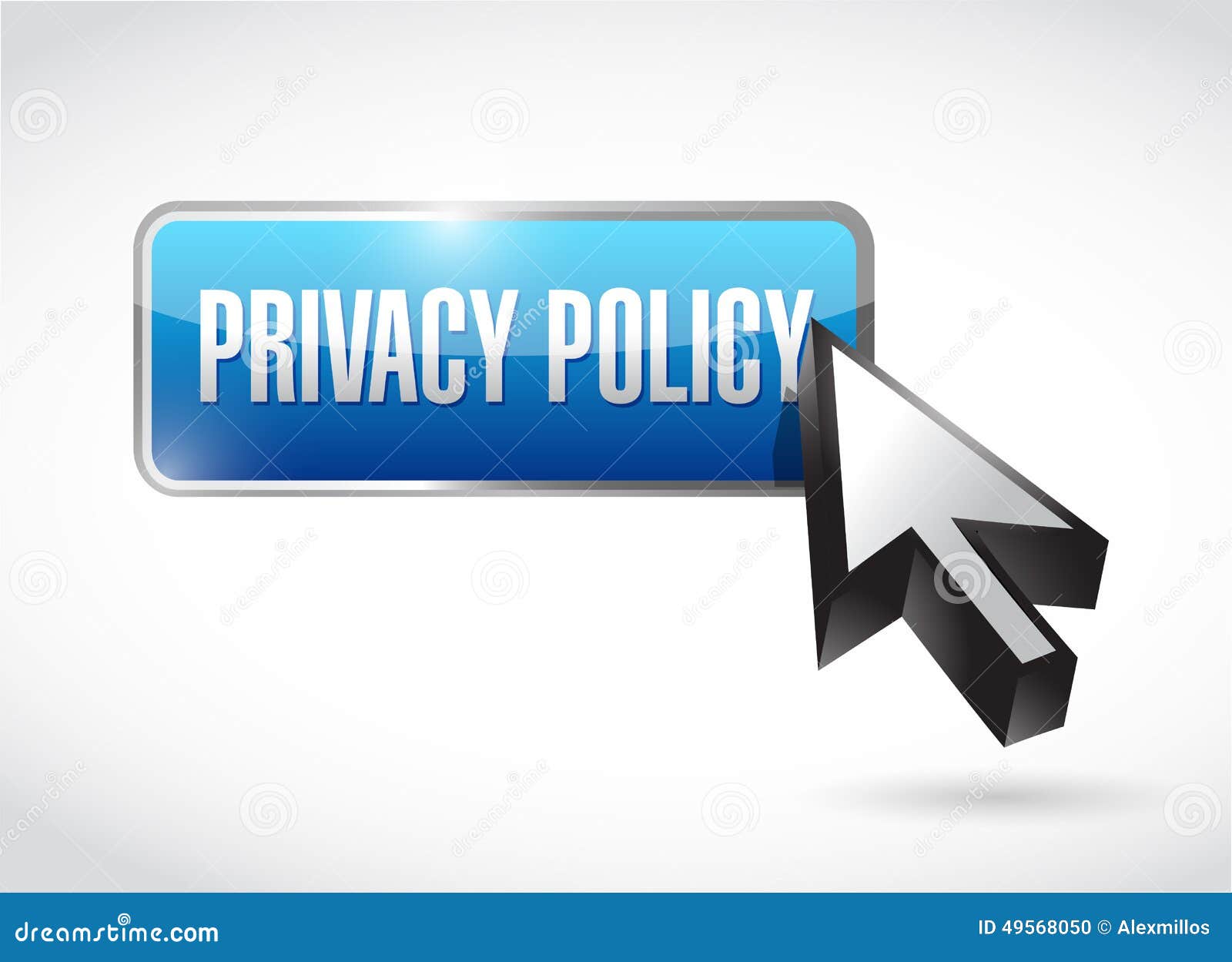 Privacy Policy Button and Cursor Illustration Stock Illustration ...