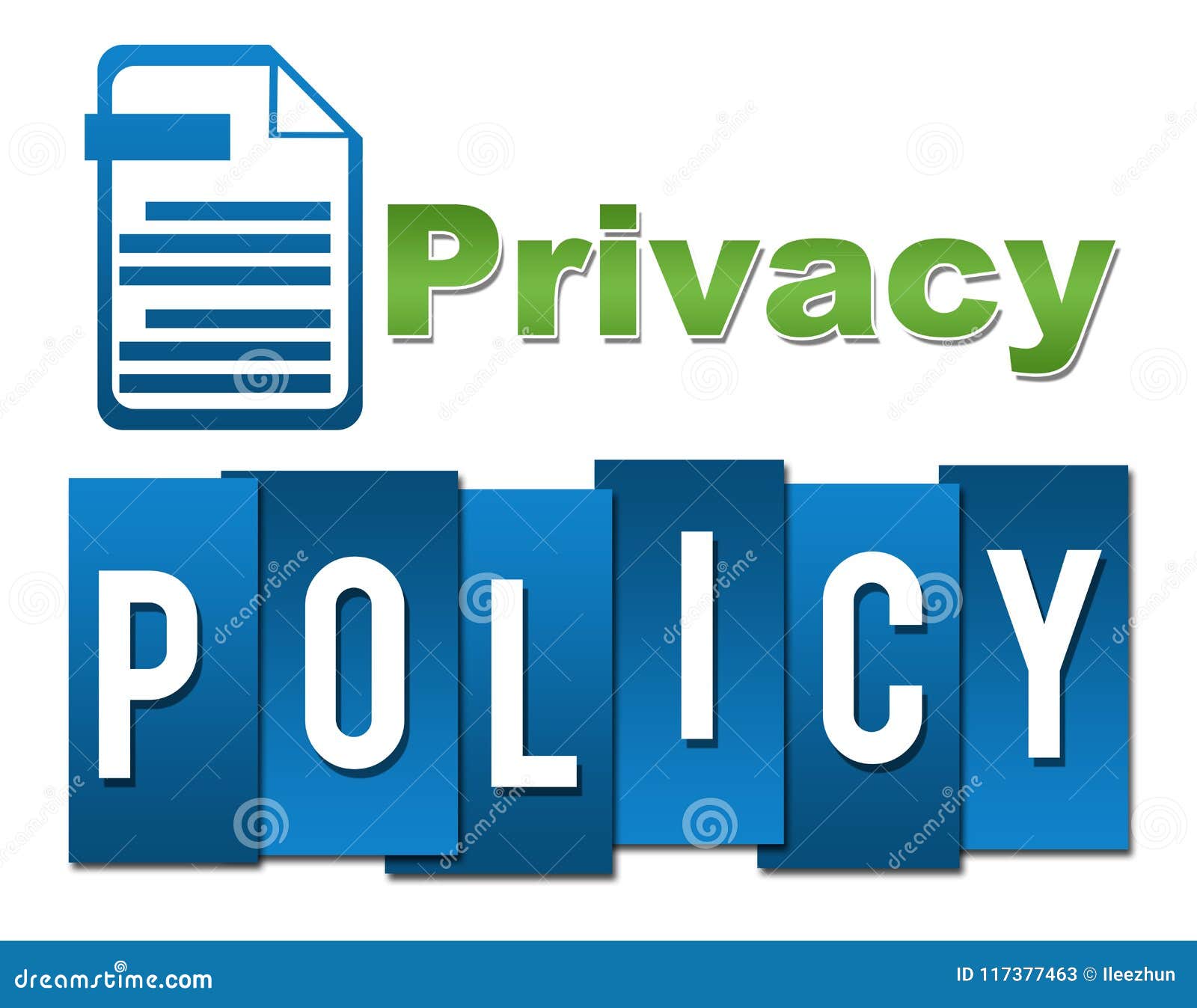 Privacy Policy Professional Green Blue with Symbol Stock Illustration ...