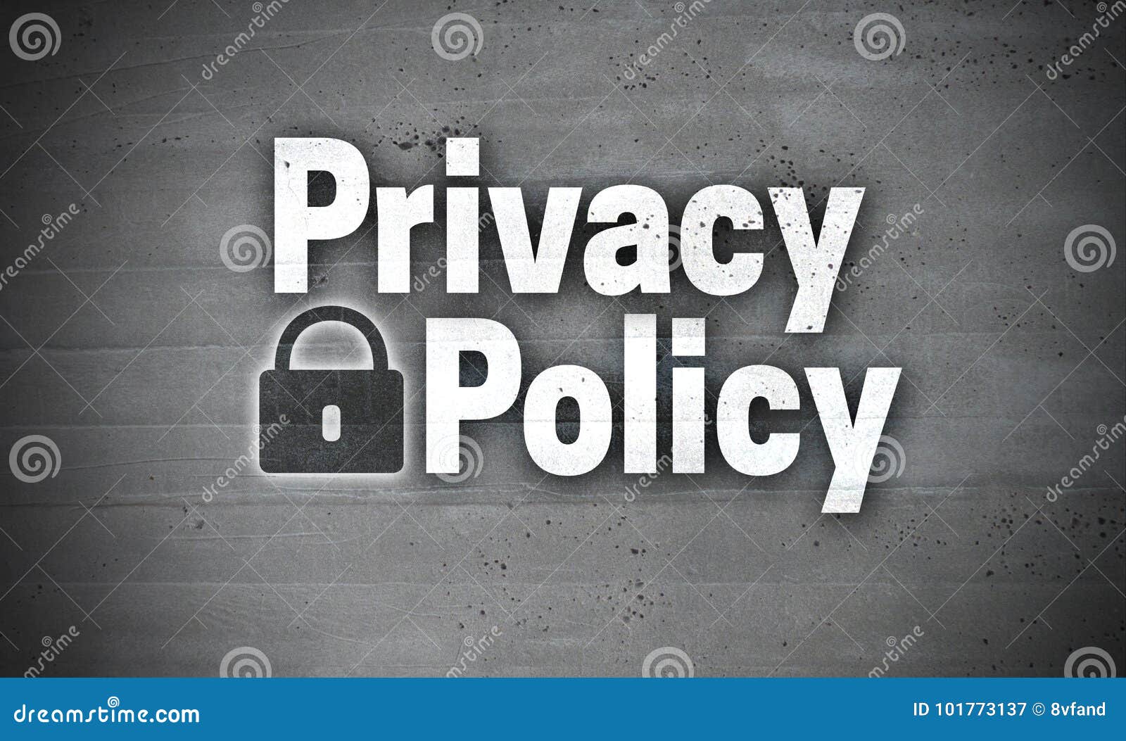 Privacy Policy on Concrete Wall Background Stock Image - Image of ...