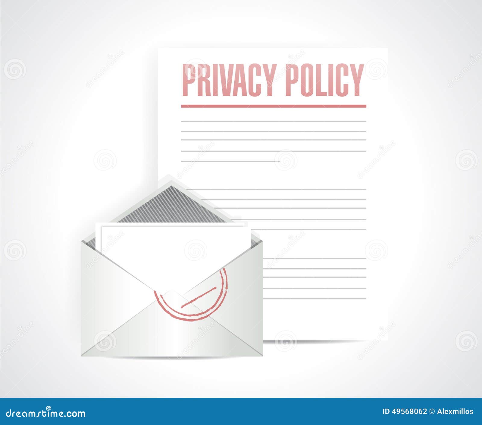 Privacy Policy Documents Illustration Stock Illustration - Illustration ...