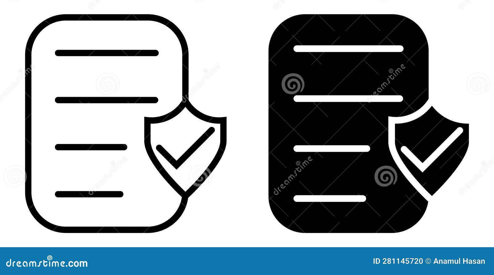 Privacy Policy Icon Sheet, Simple Trendy Flat Style Line and Solid ...