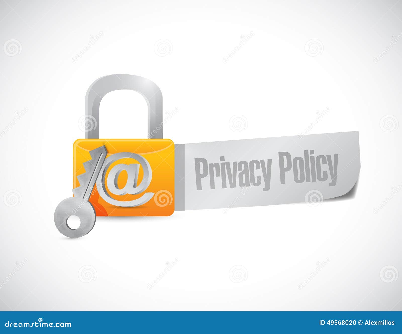 Privacy policy lock sign stock illustration. Illustration of terms ...