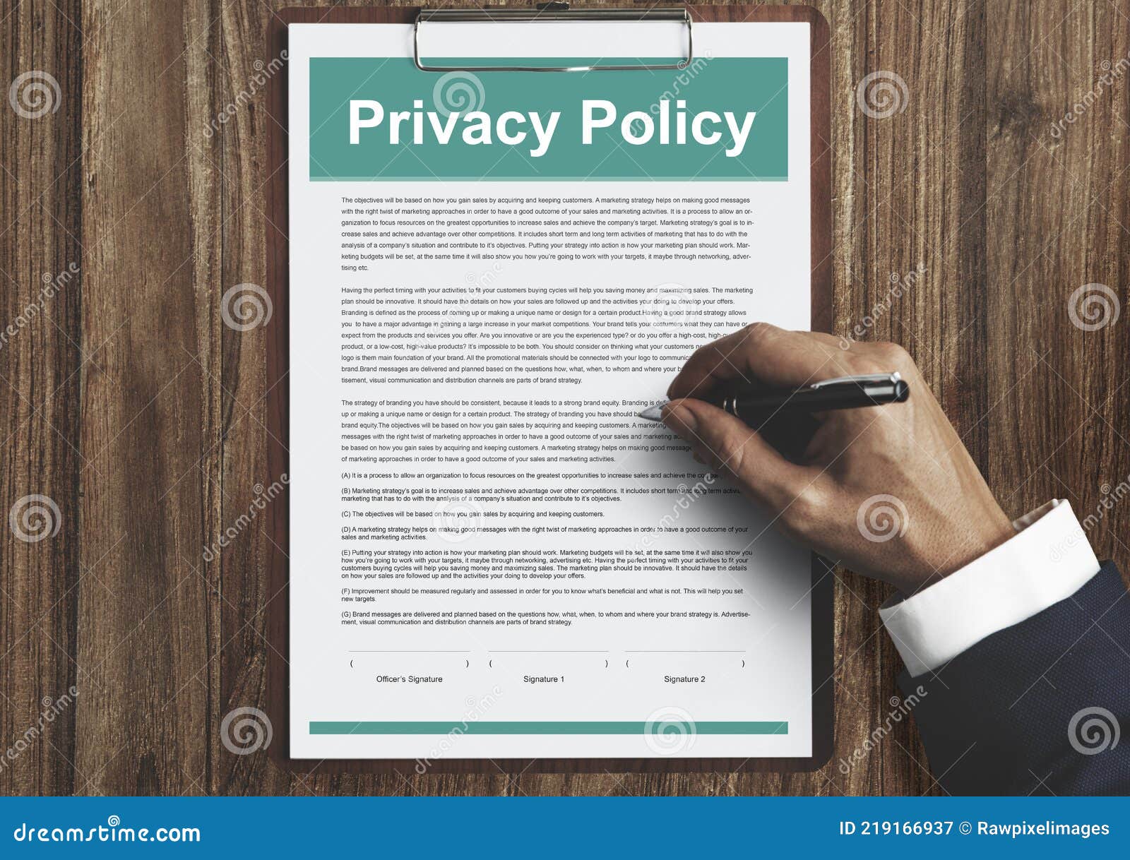 Privacy Policy Service Documents Terms of Use Concept Stock Image ...